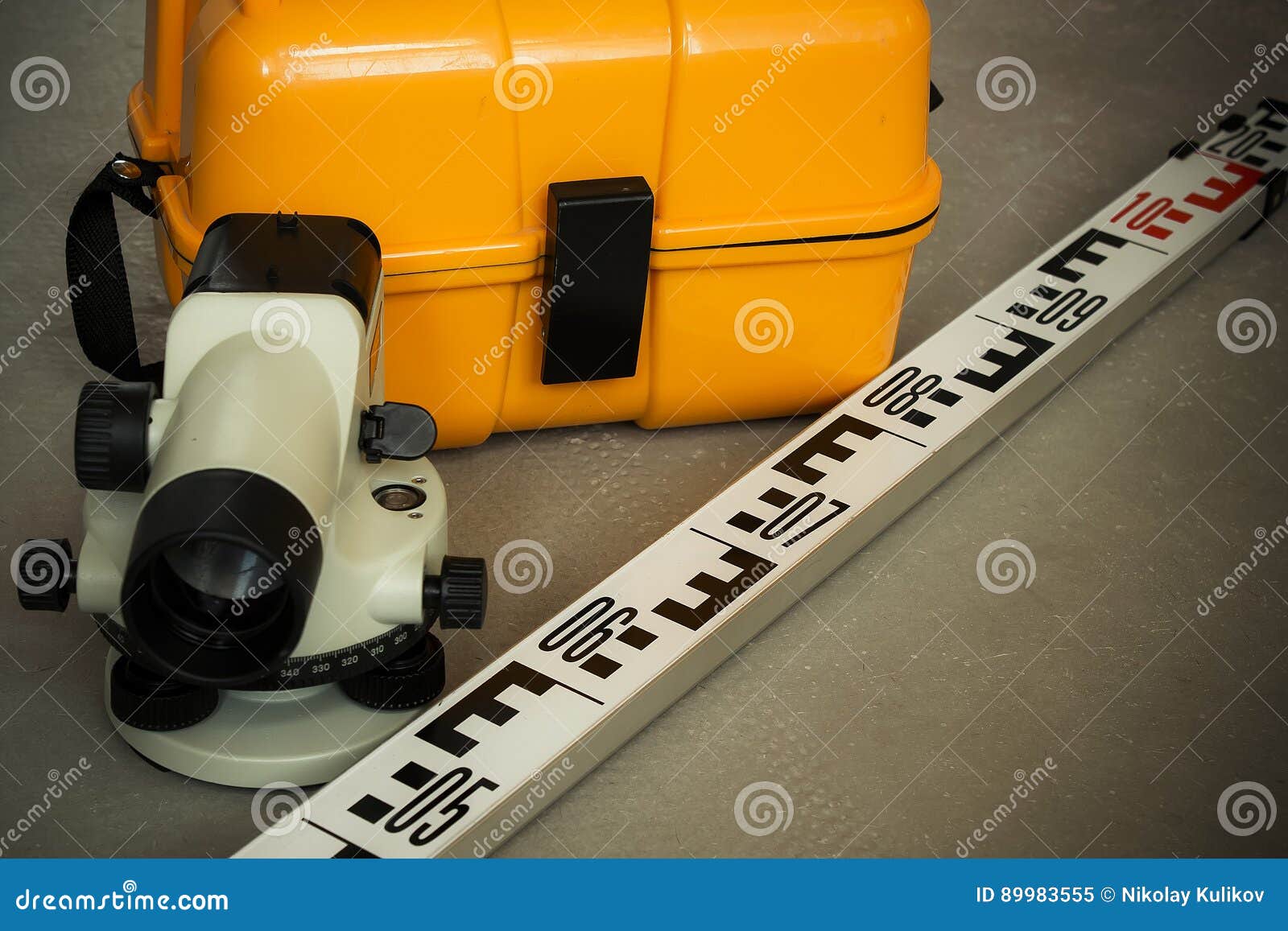 Important Surveying on the Construction Site the Foreman Stock Image ...