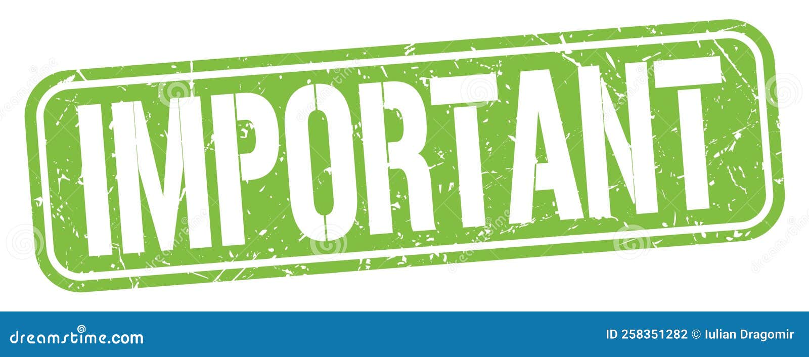 IMPORTANT Text Written on Green Stamp Sign Stock Illustration ...
