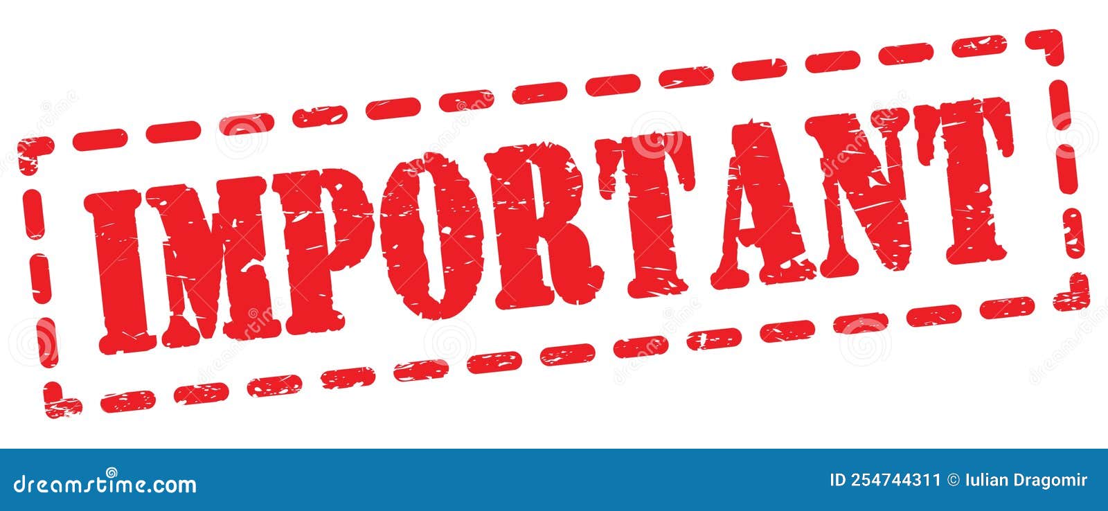 IMPORTANT Text Written on Red Stamp Sign Stock Illustration ...