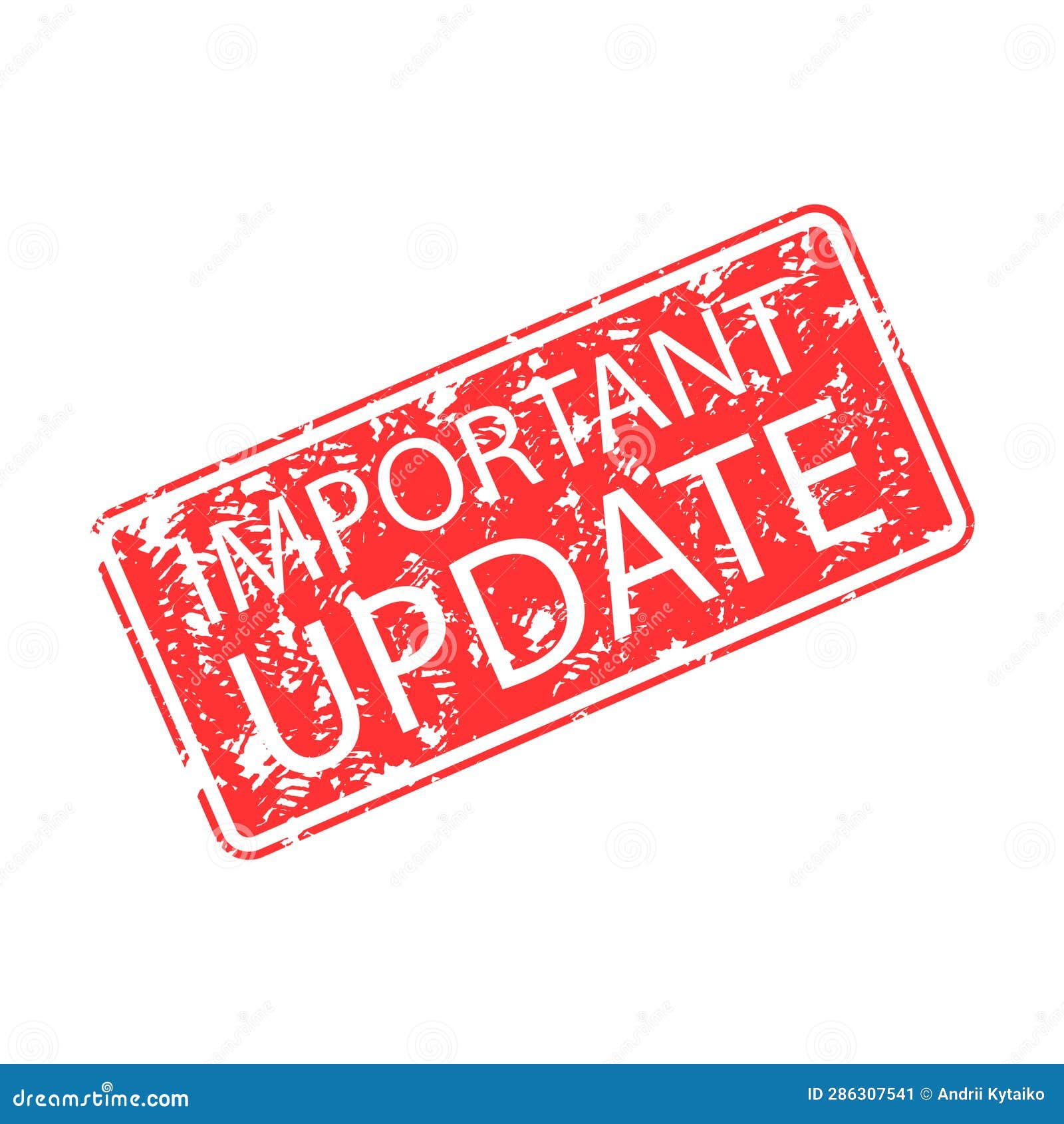 Important Update Rubber Stamp Stock Illustration - Illustration of ...