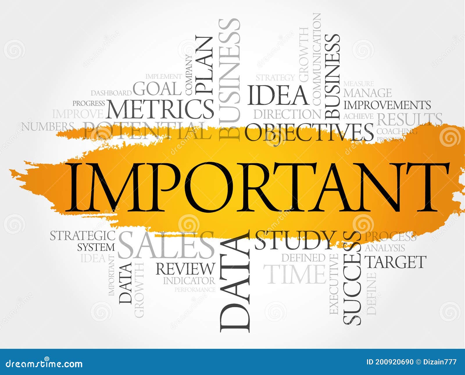 Important word cloud stock illustration. Illustration of business ...