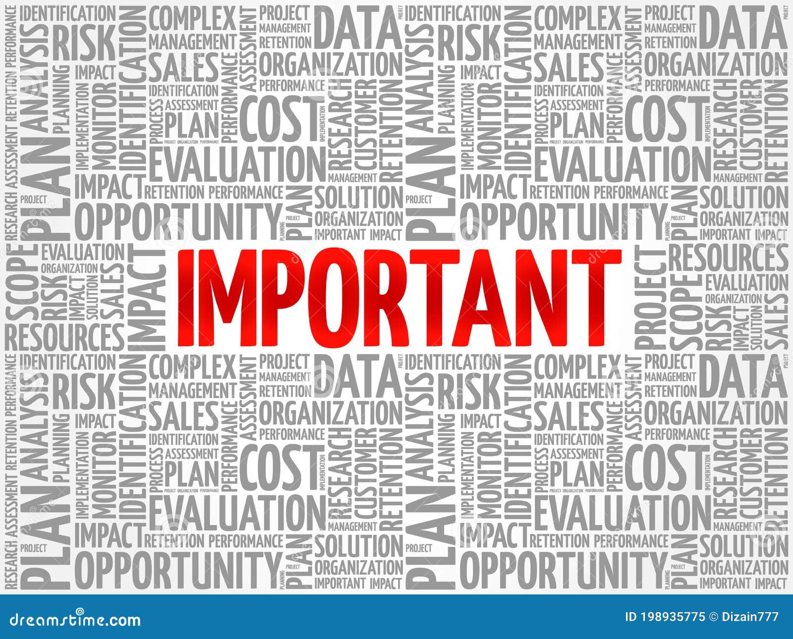 IMPORTANT Word Cloud Collage Stock Illustration - Illustration of ...