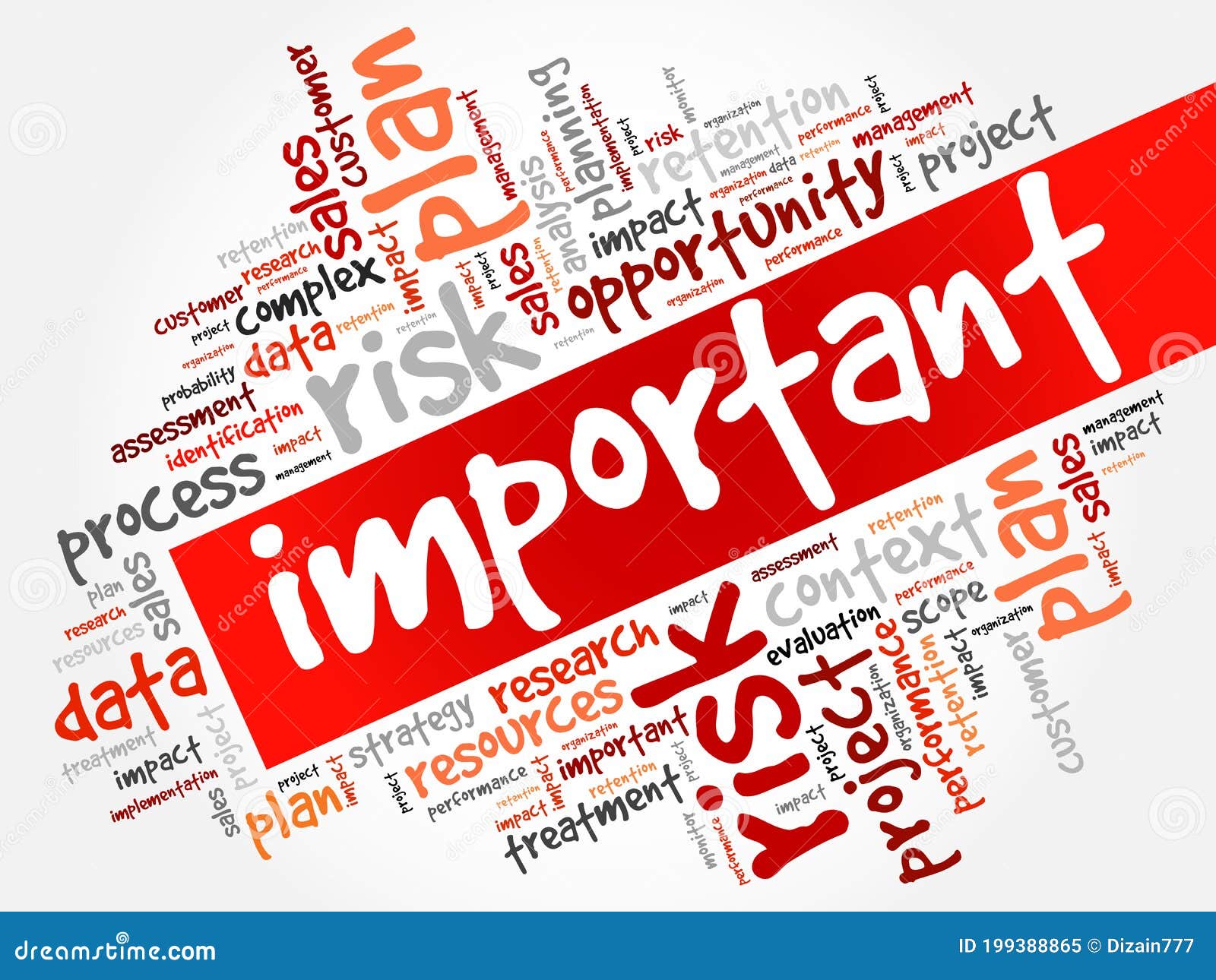 Important Word Cloud Collage Stock Illustration - Illustration of ...