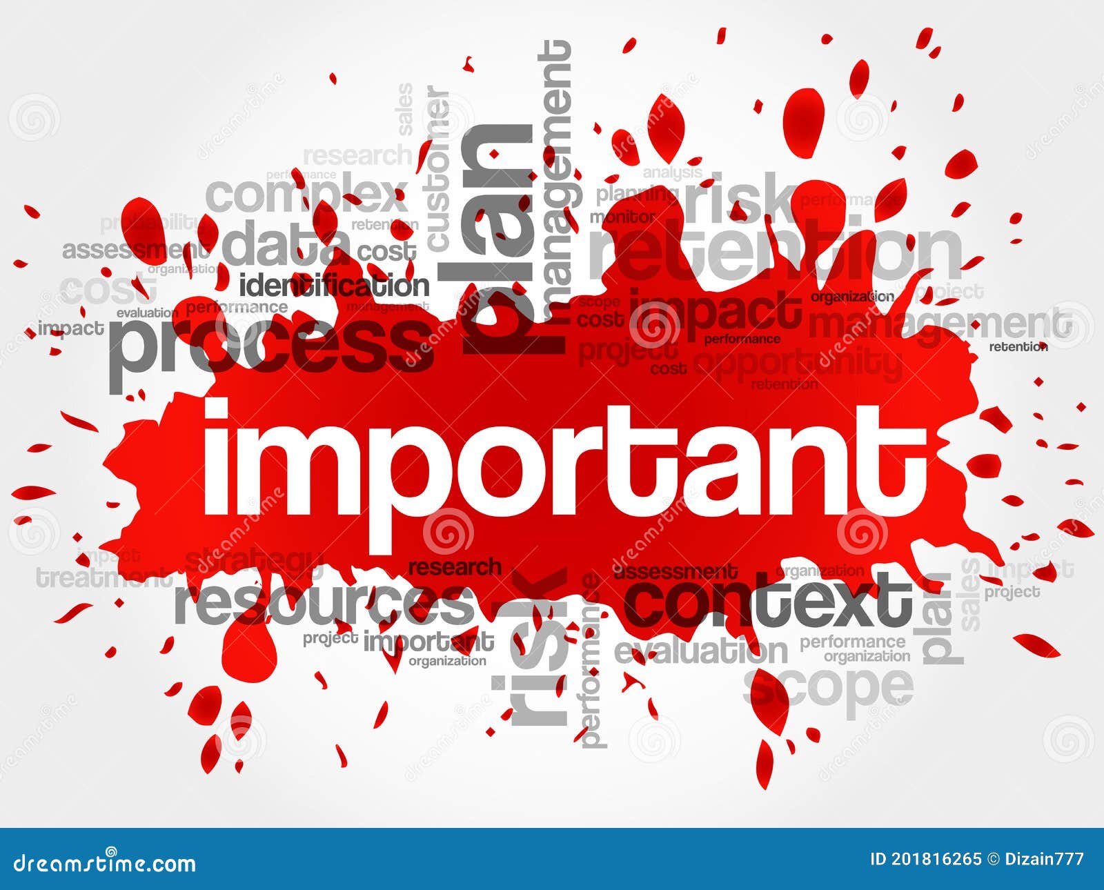 Important word cloud stock illustration. Illustration of notification ...