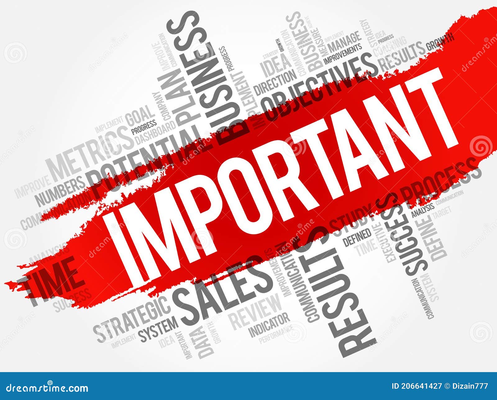 Important word cloud stock illustration. Illustration of action - 206641427