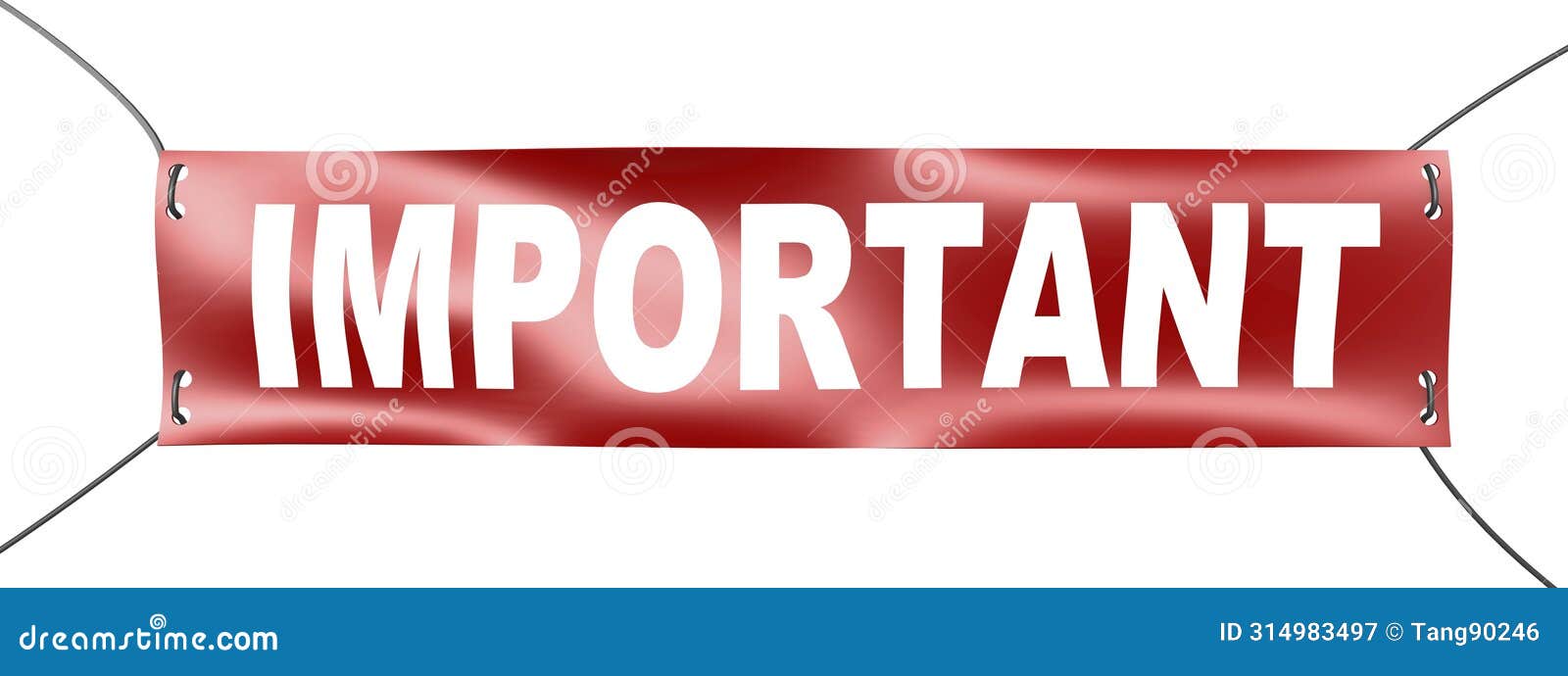 Important Word on Red Banner Stock Illustration - Illustration of ...