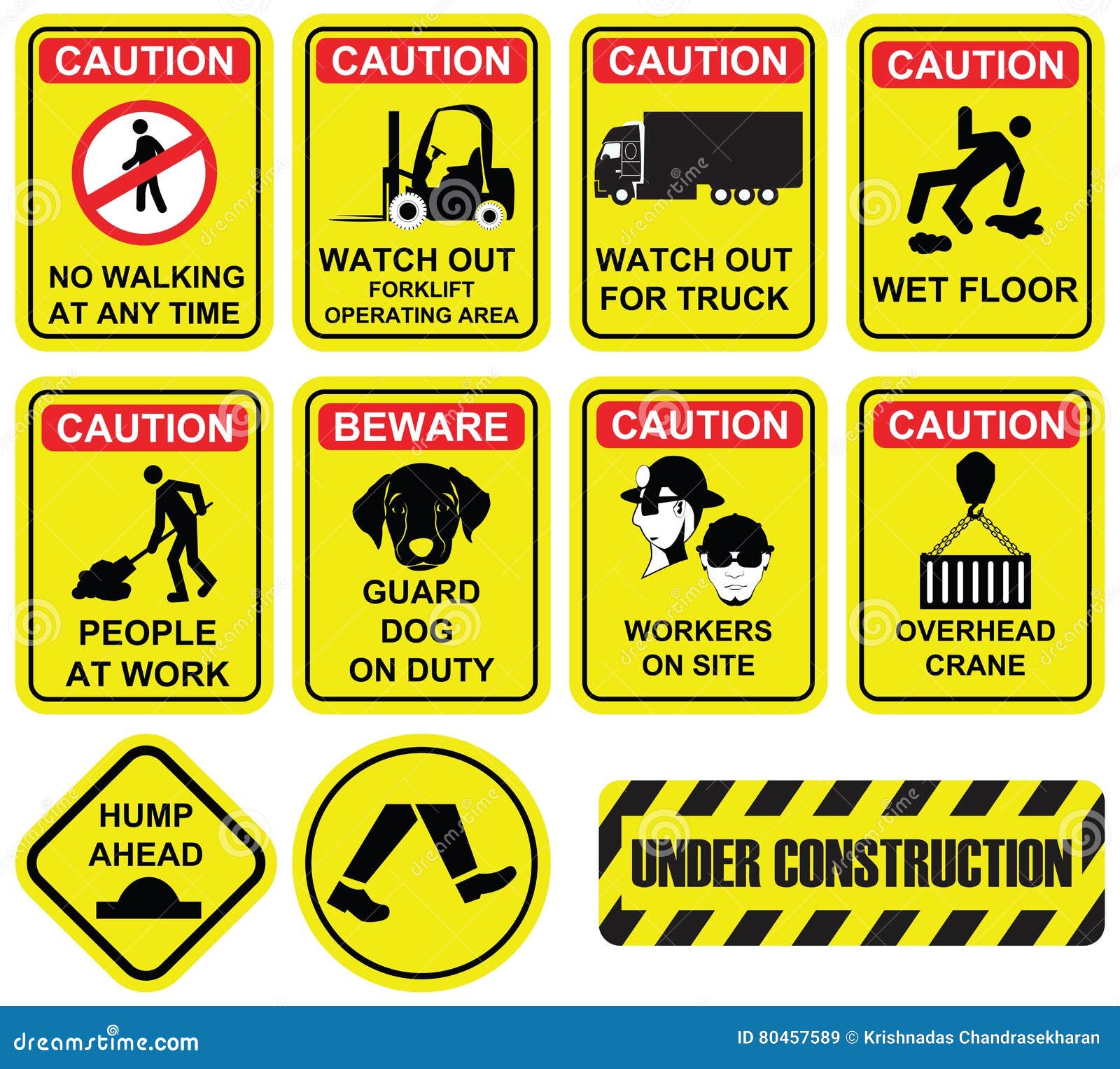 Important Yellow Colour Construction Site and Building Site Safe Stock ... Important Yellow Colour Construction Site and Building Site Safe Stock ...