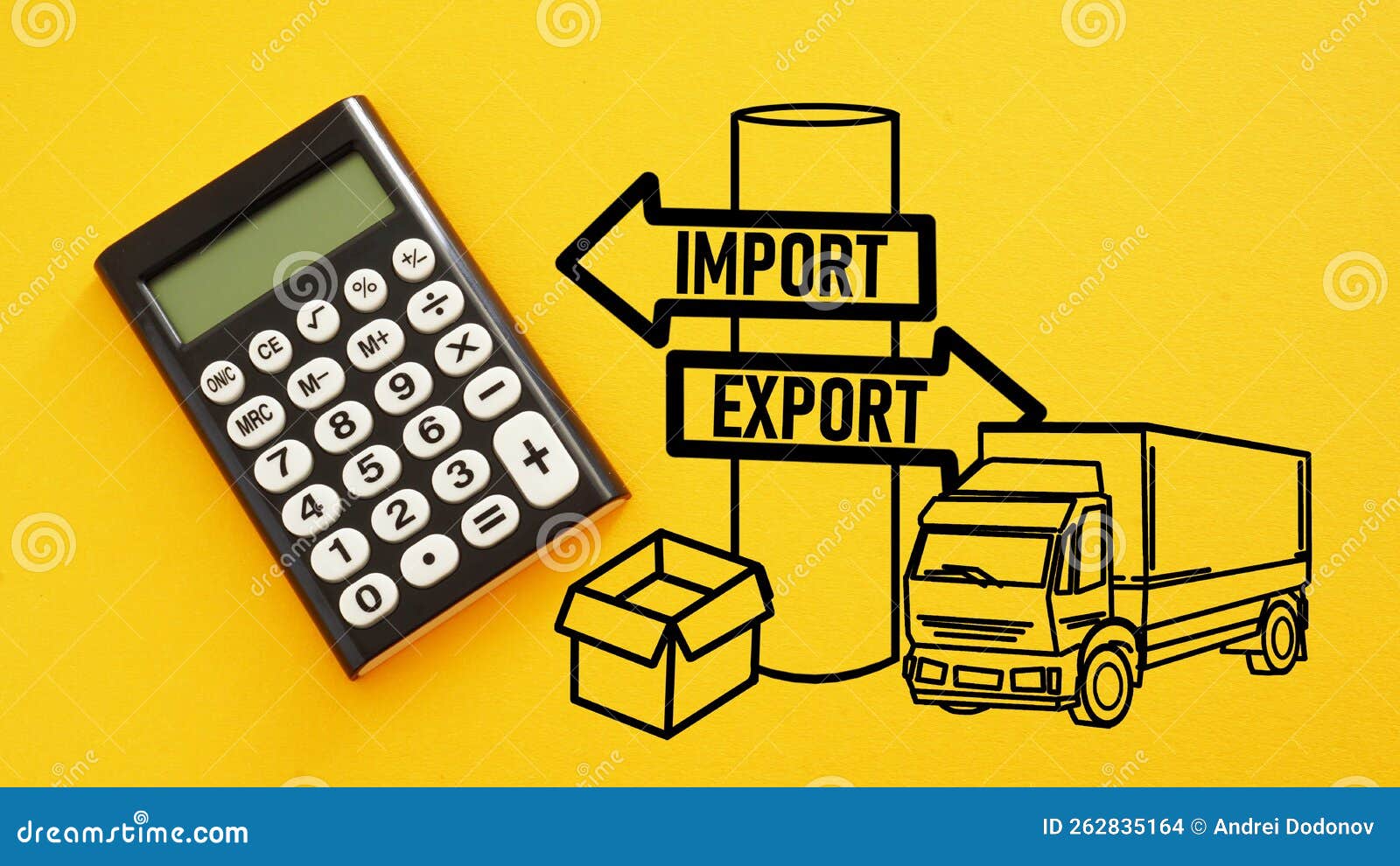 Importar Y Exportar Se Muestran Utilizando El Texto Foto de archivo ...