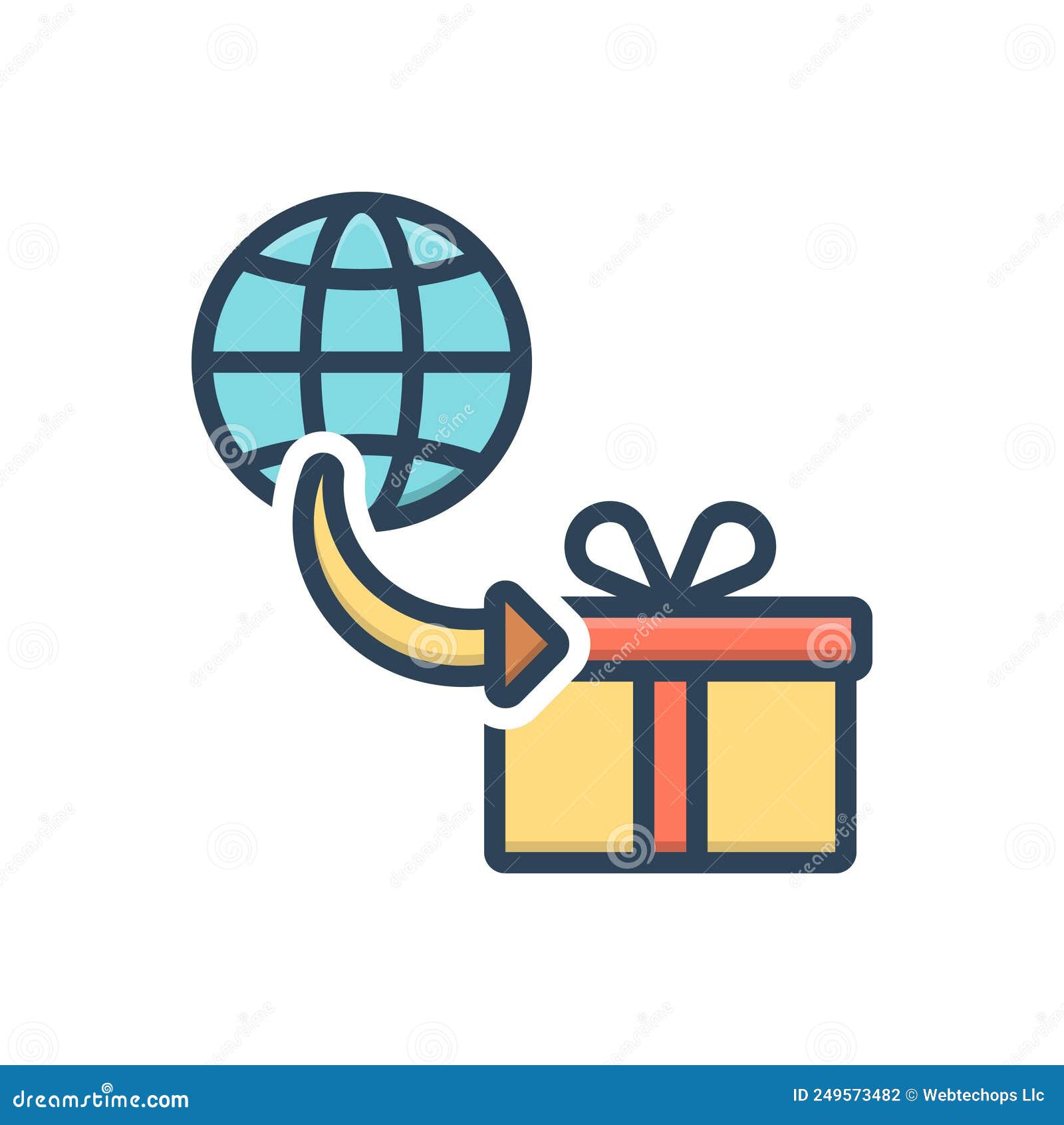 Color Illustration Icon for Imported, Exotic and Foreign Stock Vector ...