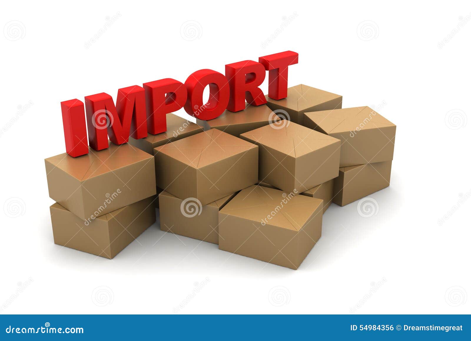 Importing Cargo boxes stock illustration. Illustration of board - 54984356