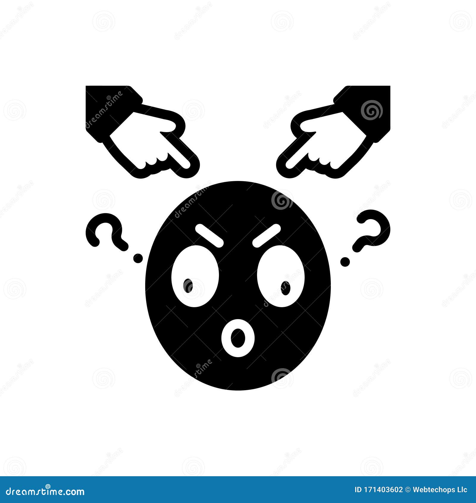 Black Solid Icon for Impose, Inflict and Blame Stock Vector ...