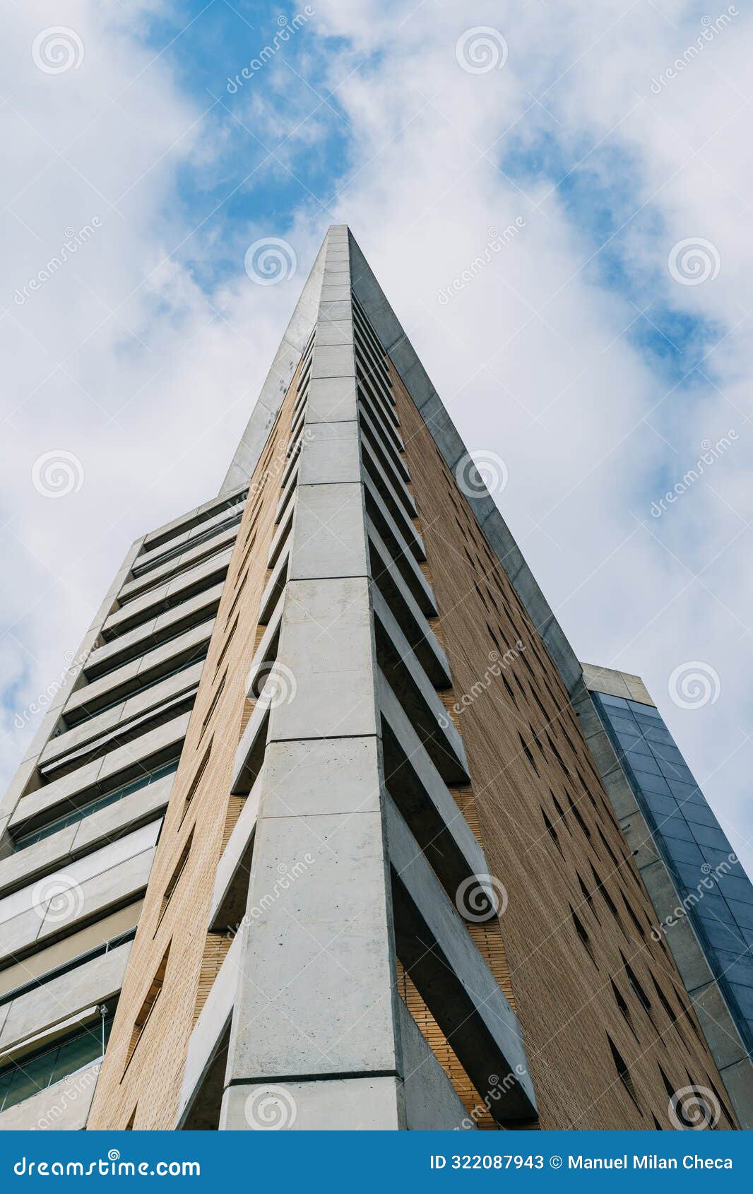 Imposing Brutalist Architecture Building Under a Clear Blue Sky. this ...