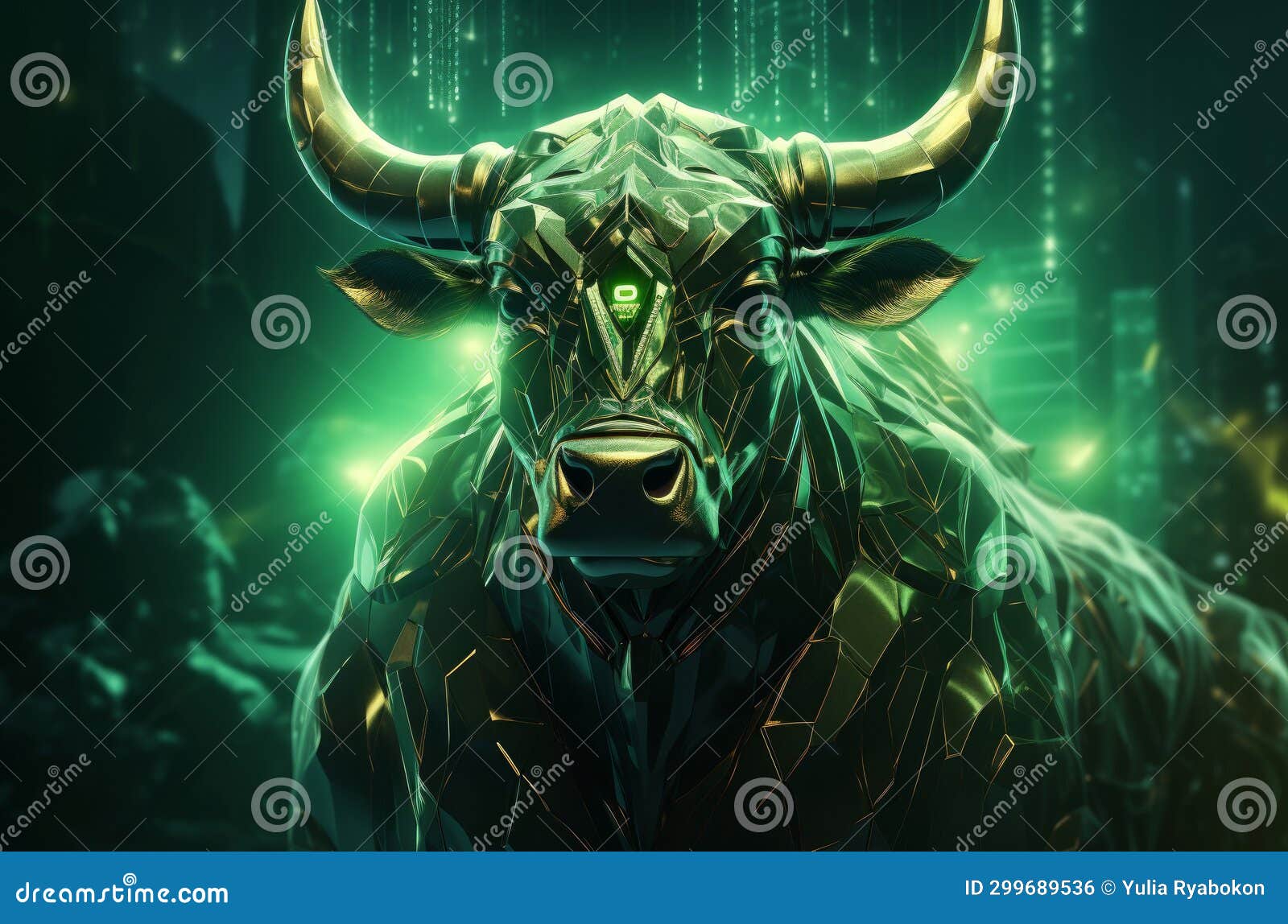 Imposing Bull Neon. Generate Ai Stock Illustration - Illustration of ...