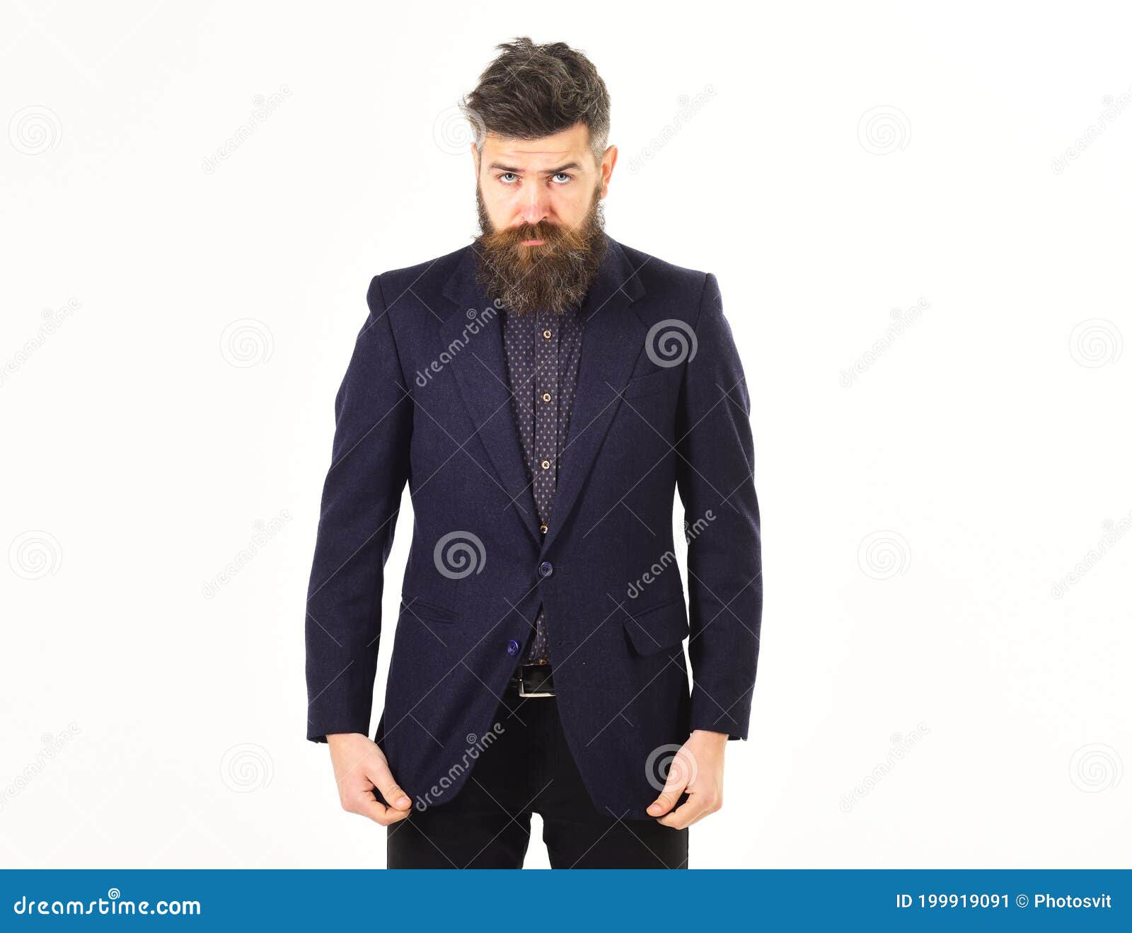 Imposing Man in Business Attire with Serious Face Stock Image - Image ...