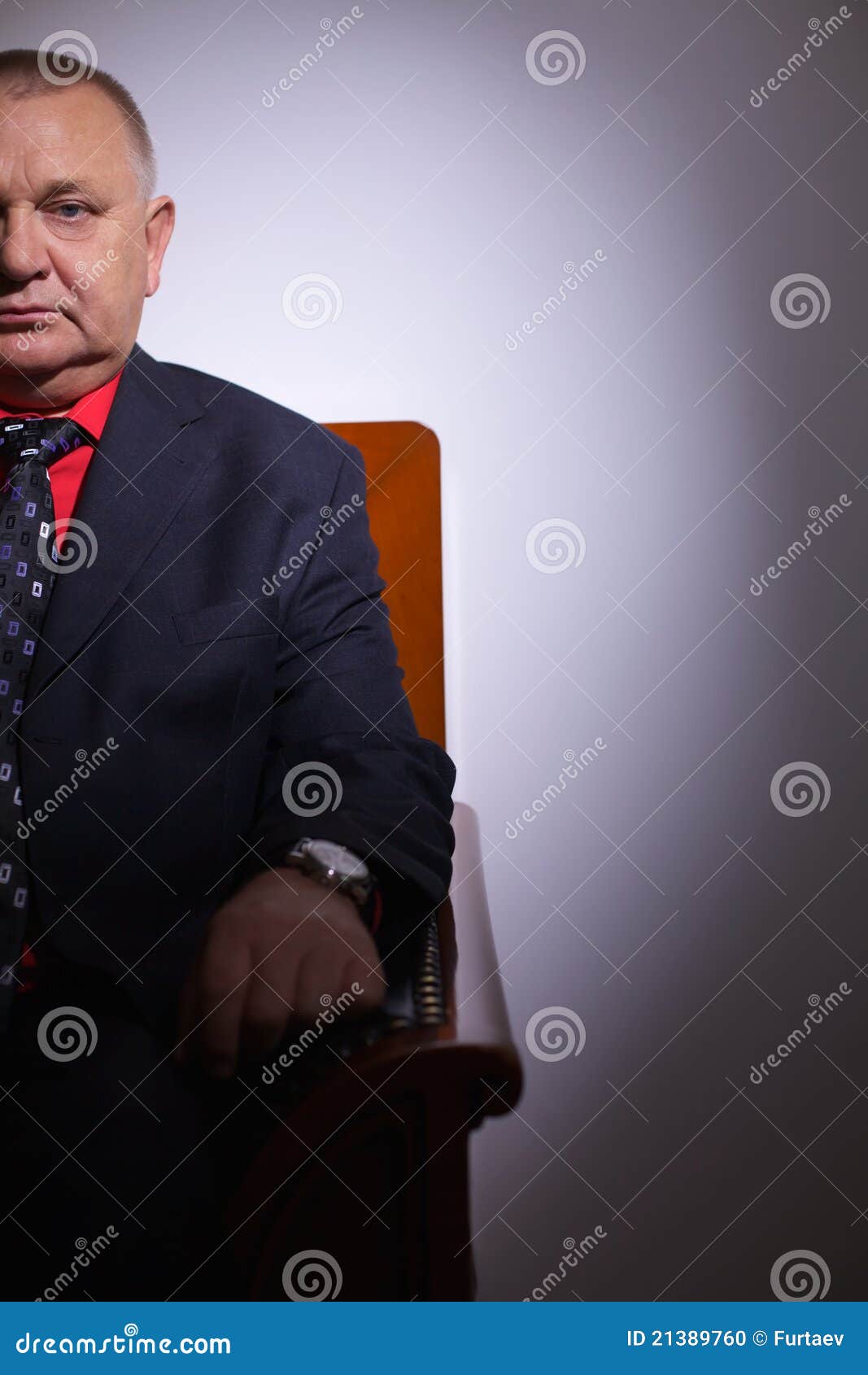 Imposing Senior Businessman in Office Stock Photo - Image of human ...