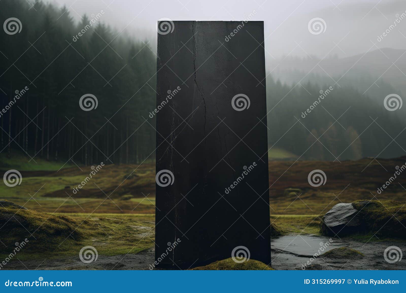 Imposing Stone Wall: A Fantastical Sunset Landscape Stock Photo ...