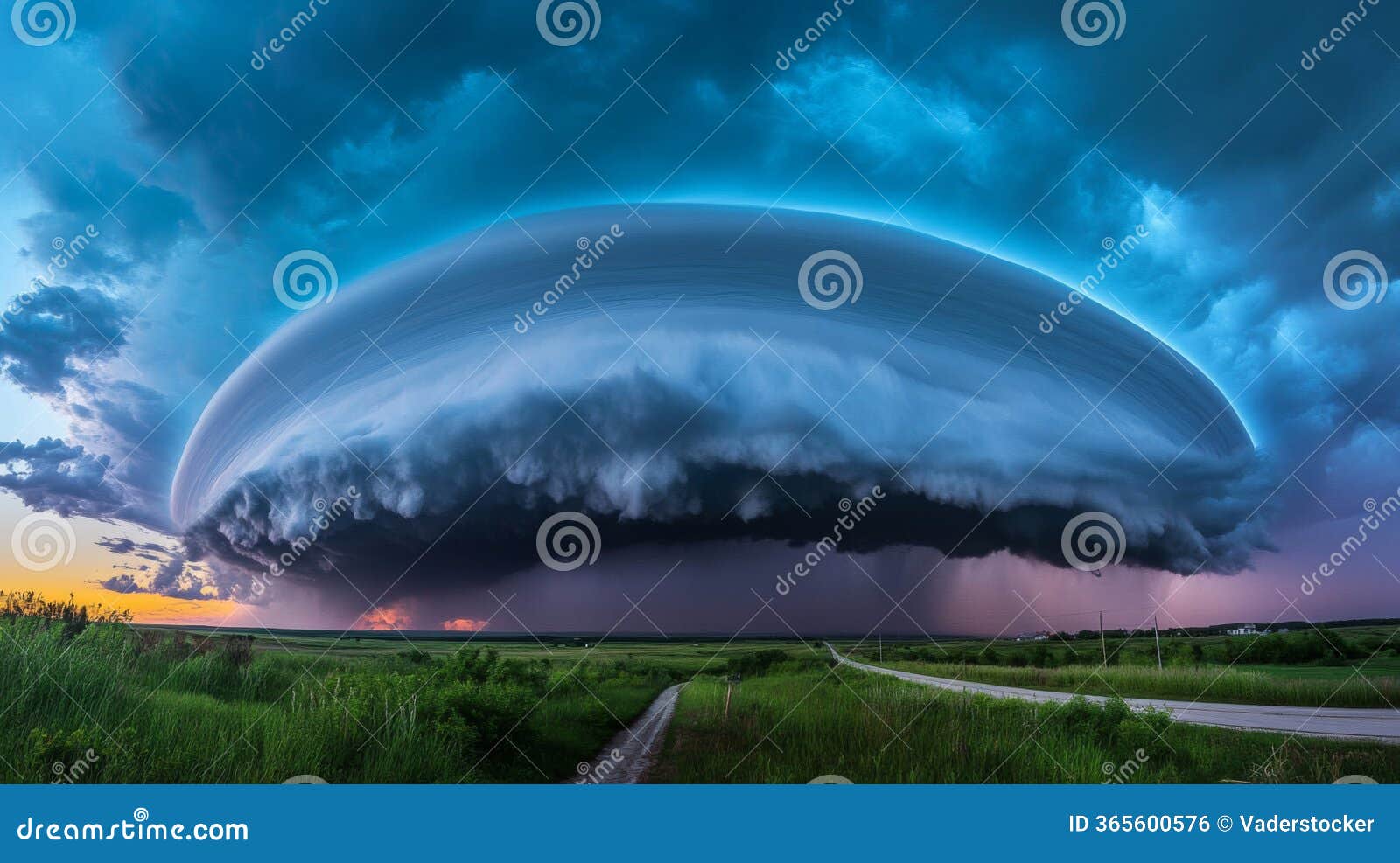 Supercell Thunderstorm Forming Over The Great Plains Royalty-Free Stock ...