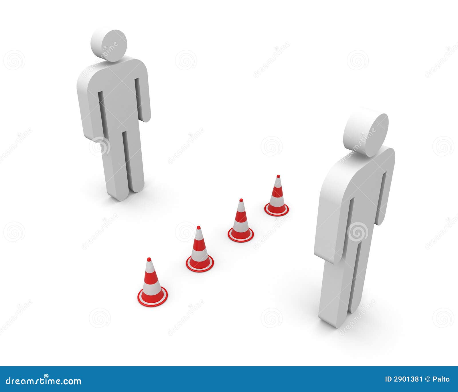 Impossibility of the Agreement Stock Illustration - Illustration of ...