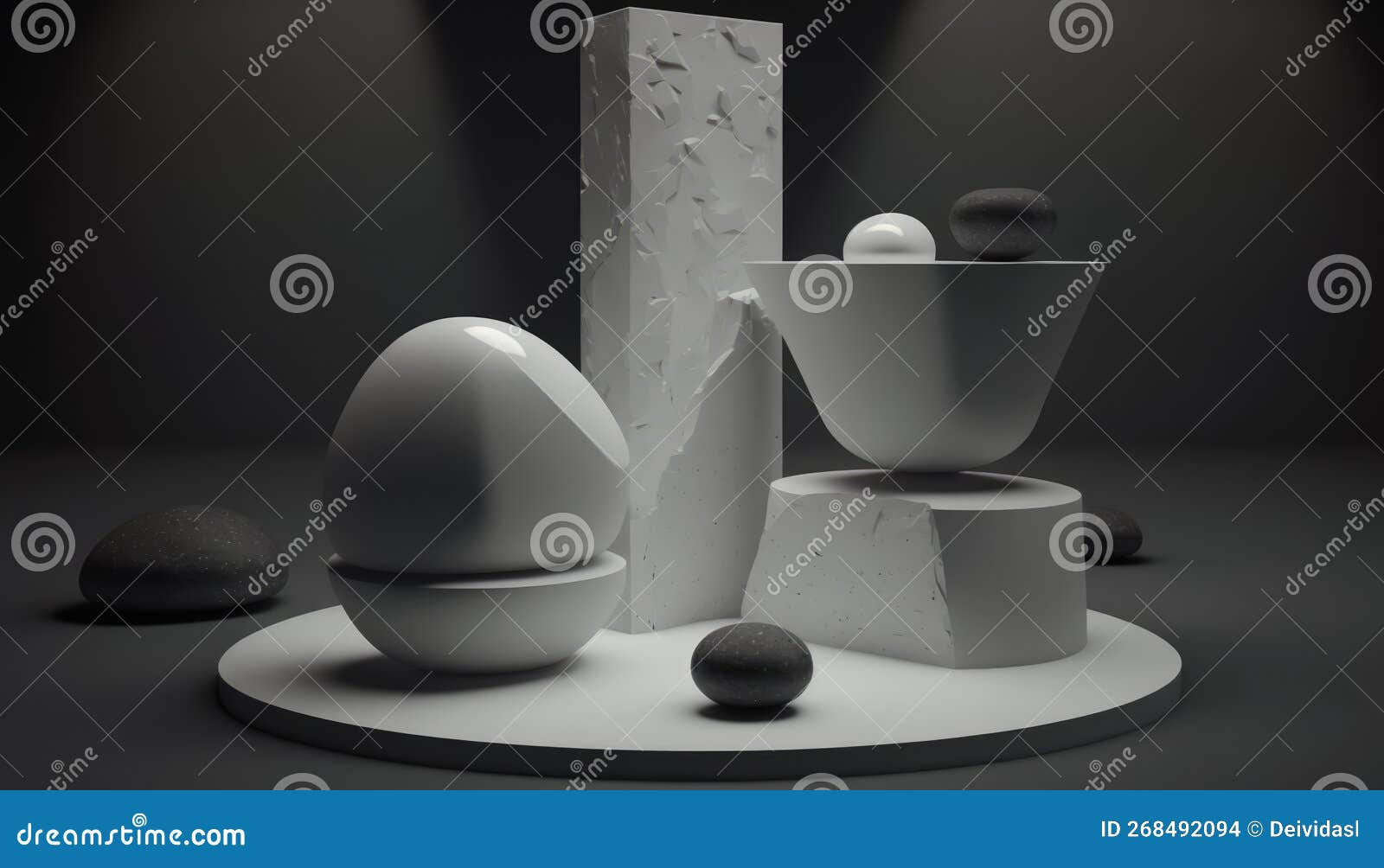 Impossible Balancing Stones Studio Background. Generative Ai ...