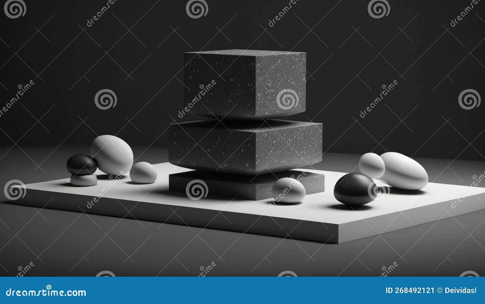 Impossible Balancing Stones Studio Background. Generative Ai ...