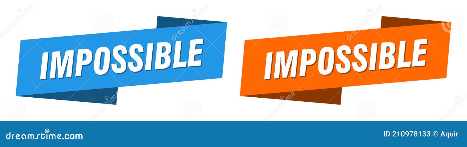 Impossible Banner. Impossible Ribbon Label Sign Set Stock Vector ...
