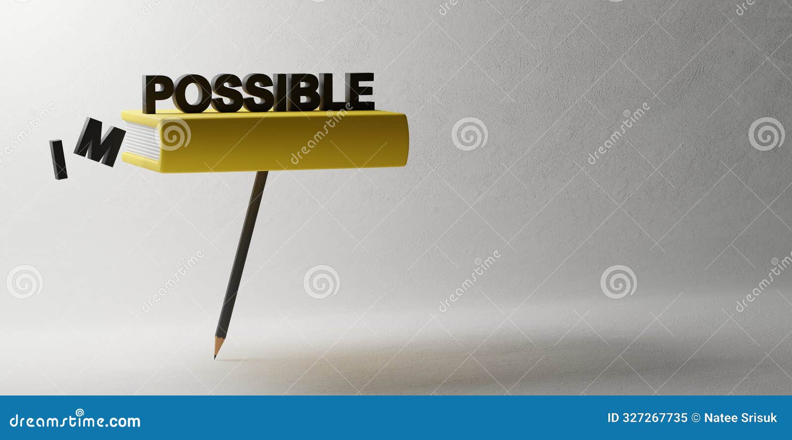 Impossible Becomes Possible Concept Design of Book and Pencil with Copy ...
