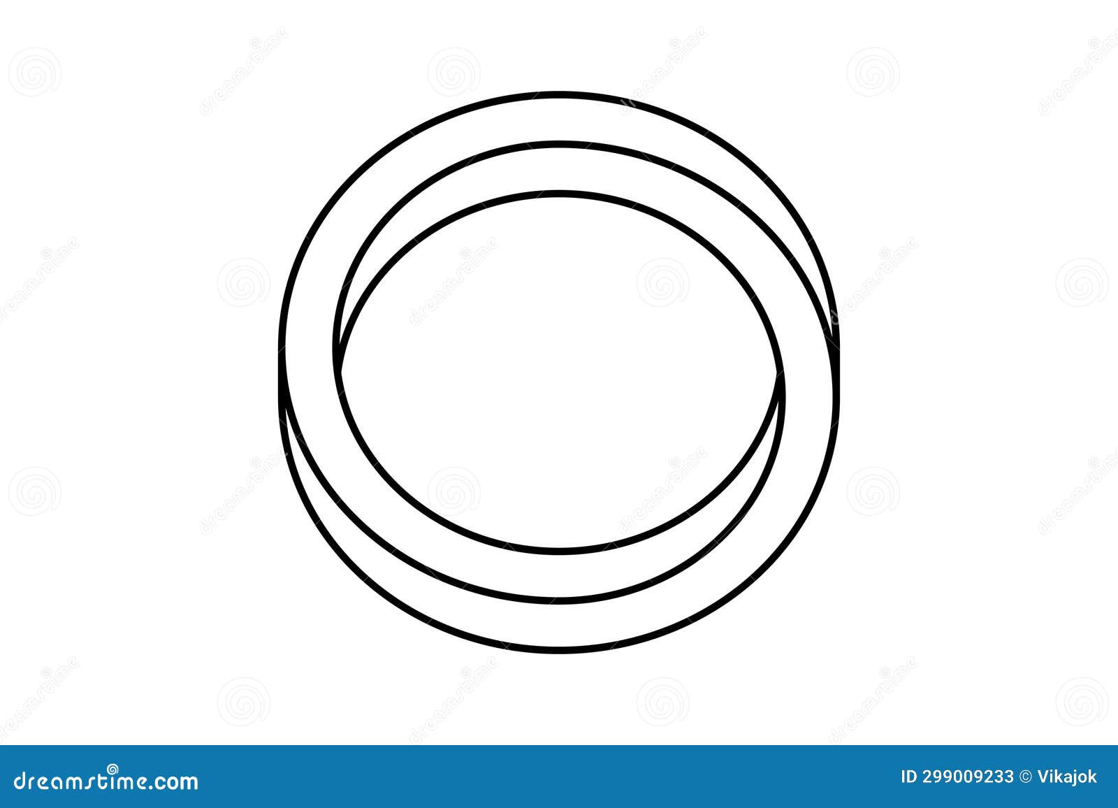 Impossible Circle Shape. Line Optical Line Symbol. Outline Mobius Strip ...