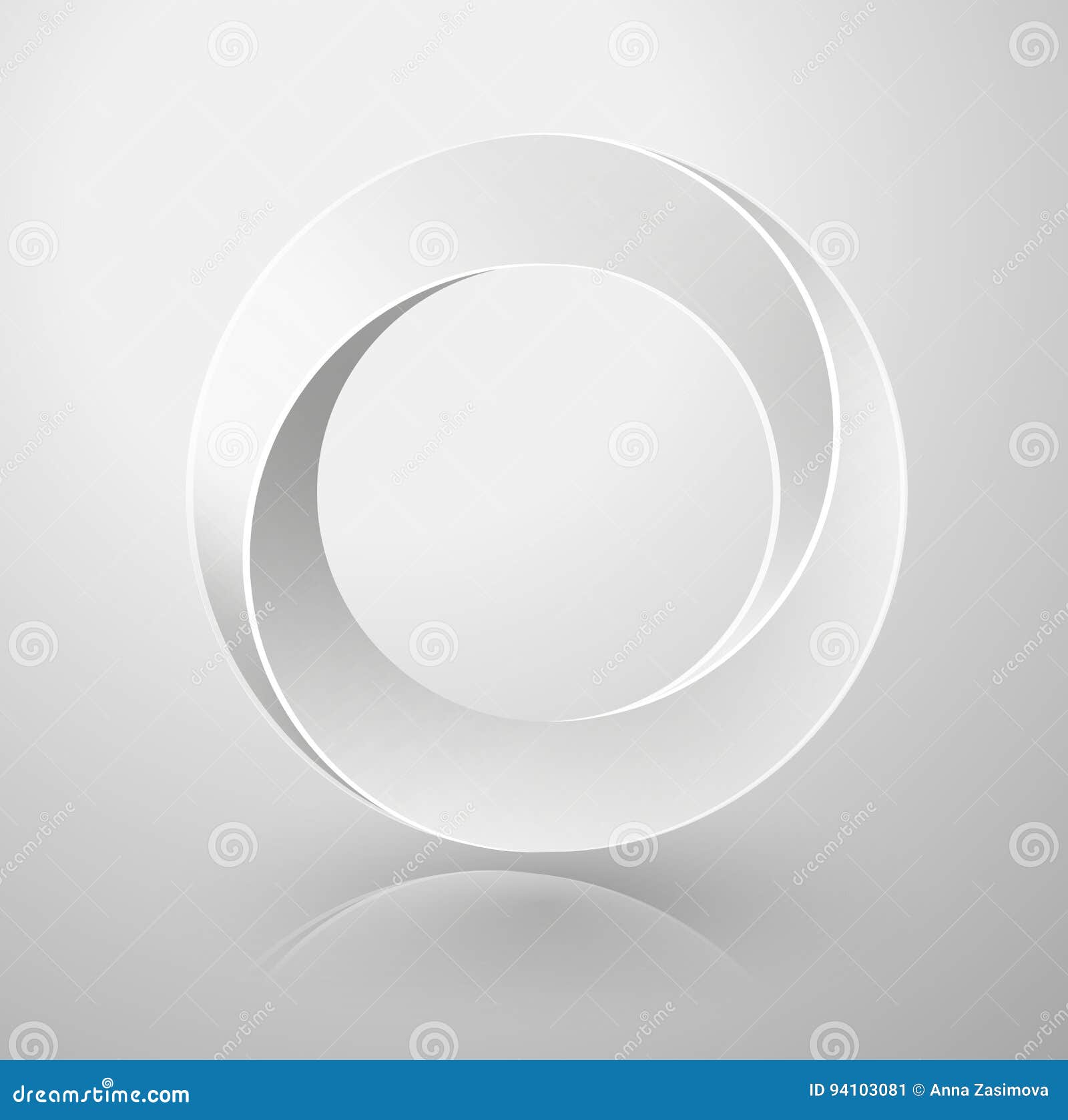 Impossible Circle Shape. Blue Gradient Infinite Circular Shape. Optical ...