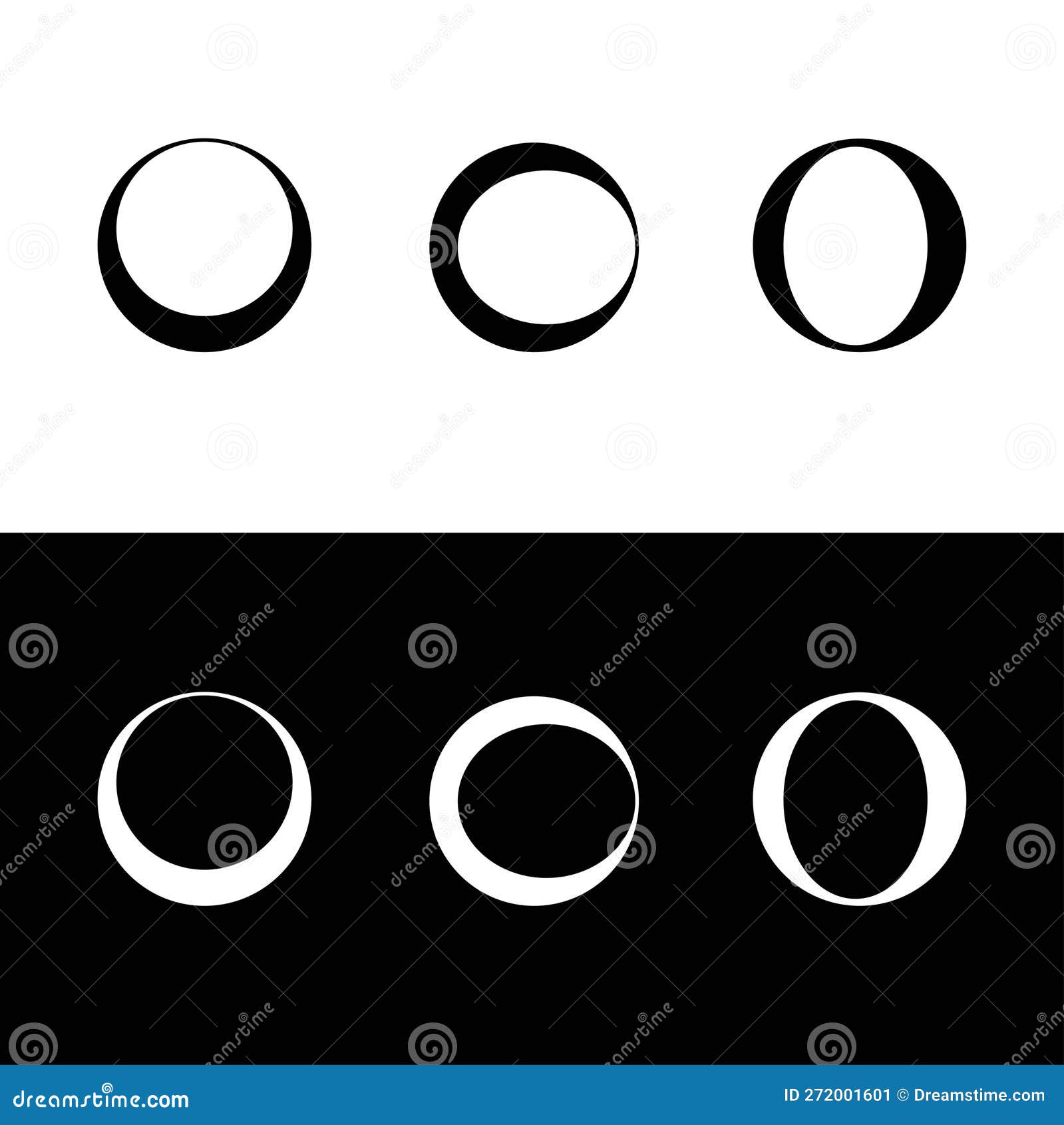 Impossible 3D Circle Object For Logo Template Cartoon Vector ...