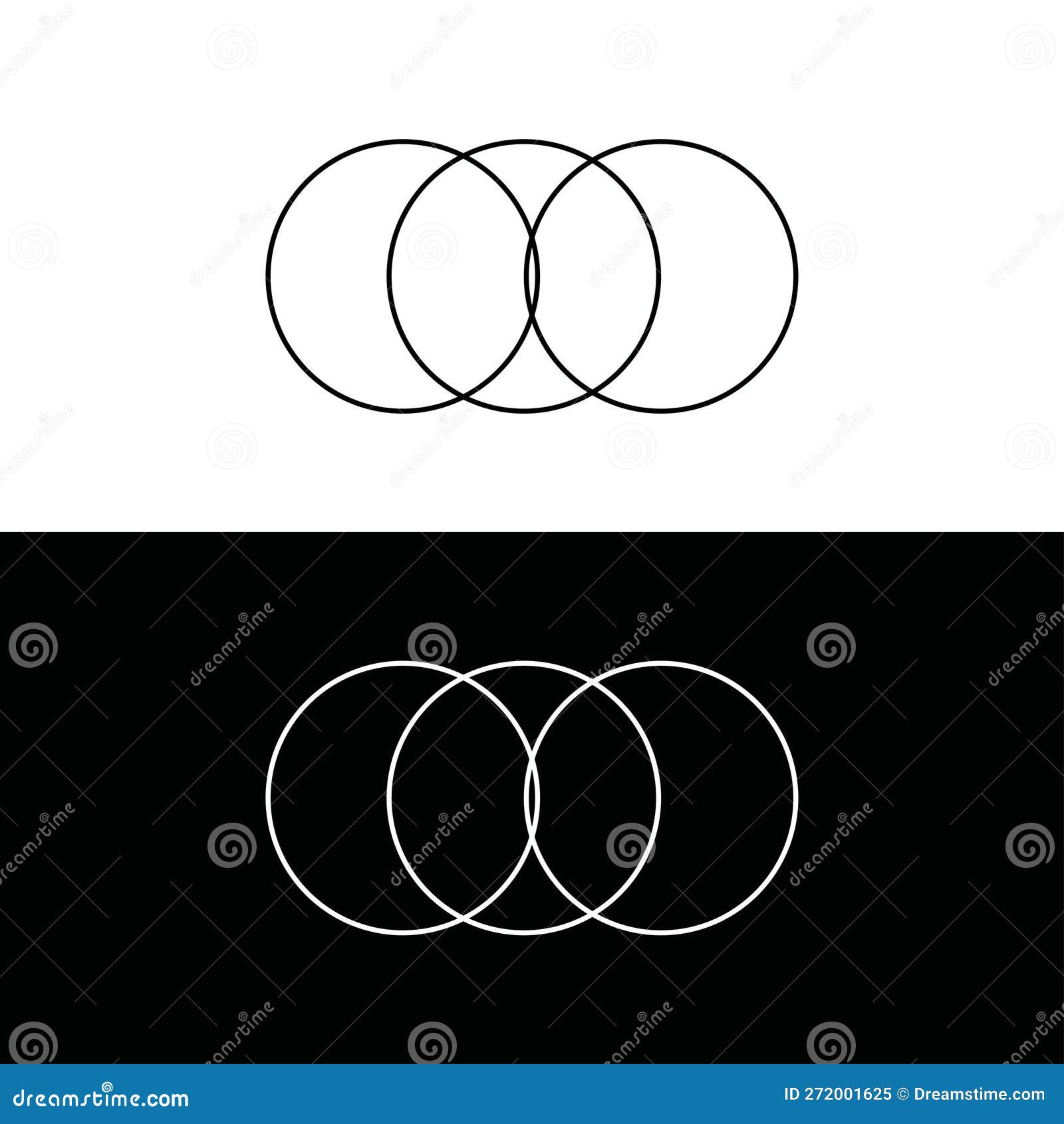 Impossible 3D Circle Object For Logo Template Cartoon Vector ...