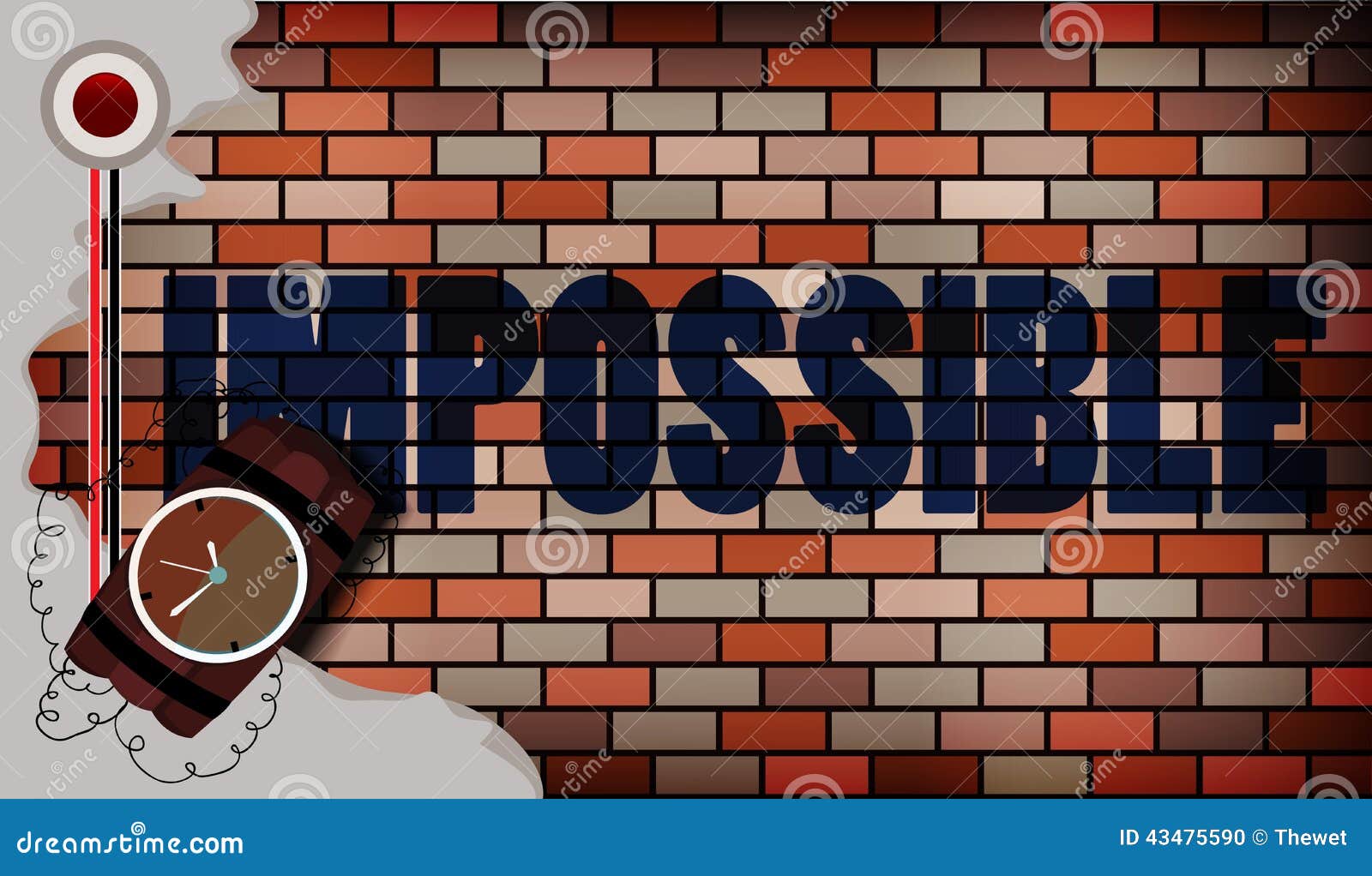 Impossible concept stock vector. Illustration of timer - 43475590