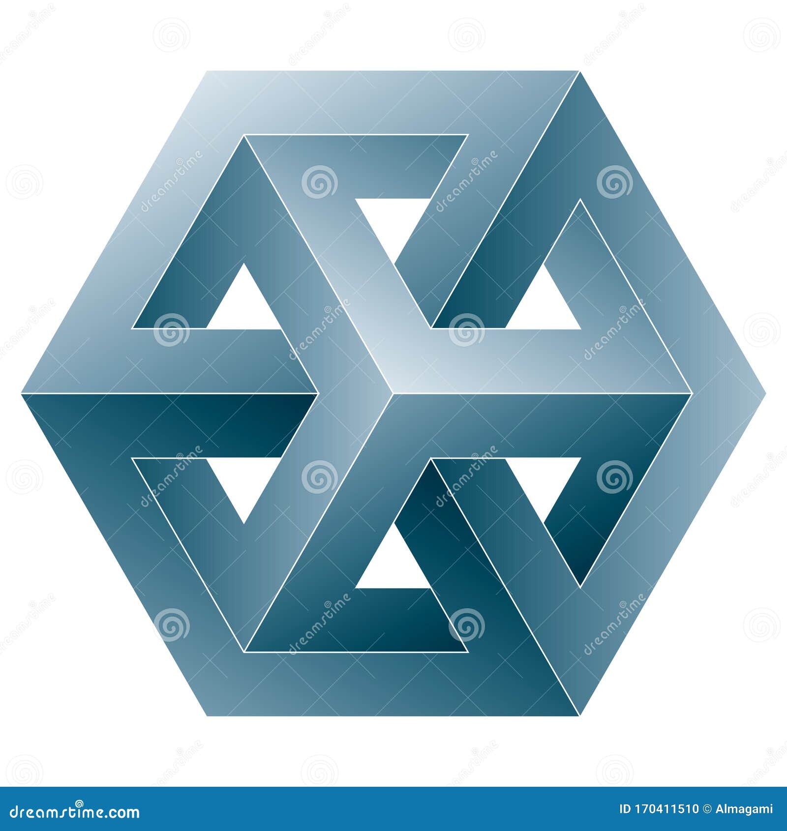 Impossible cube icon. stock vector. Illustration of fantasy - 170411510