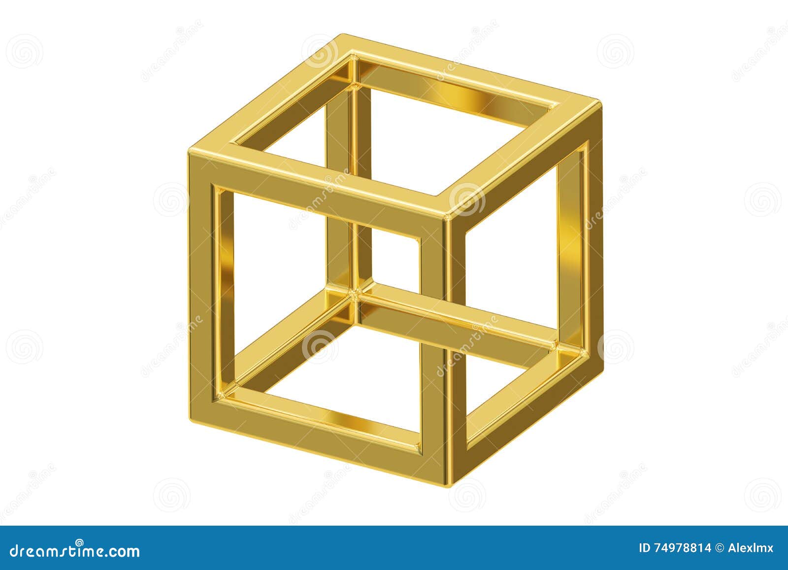 Impossible Cube Optical Illusion Cartoon Vector | CartoonDealer.com ...