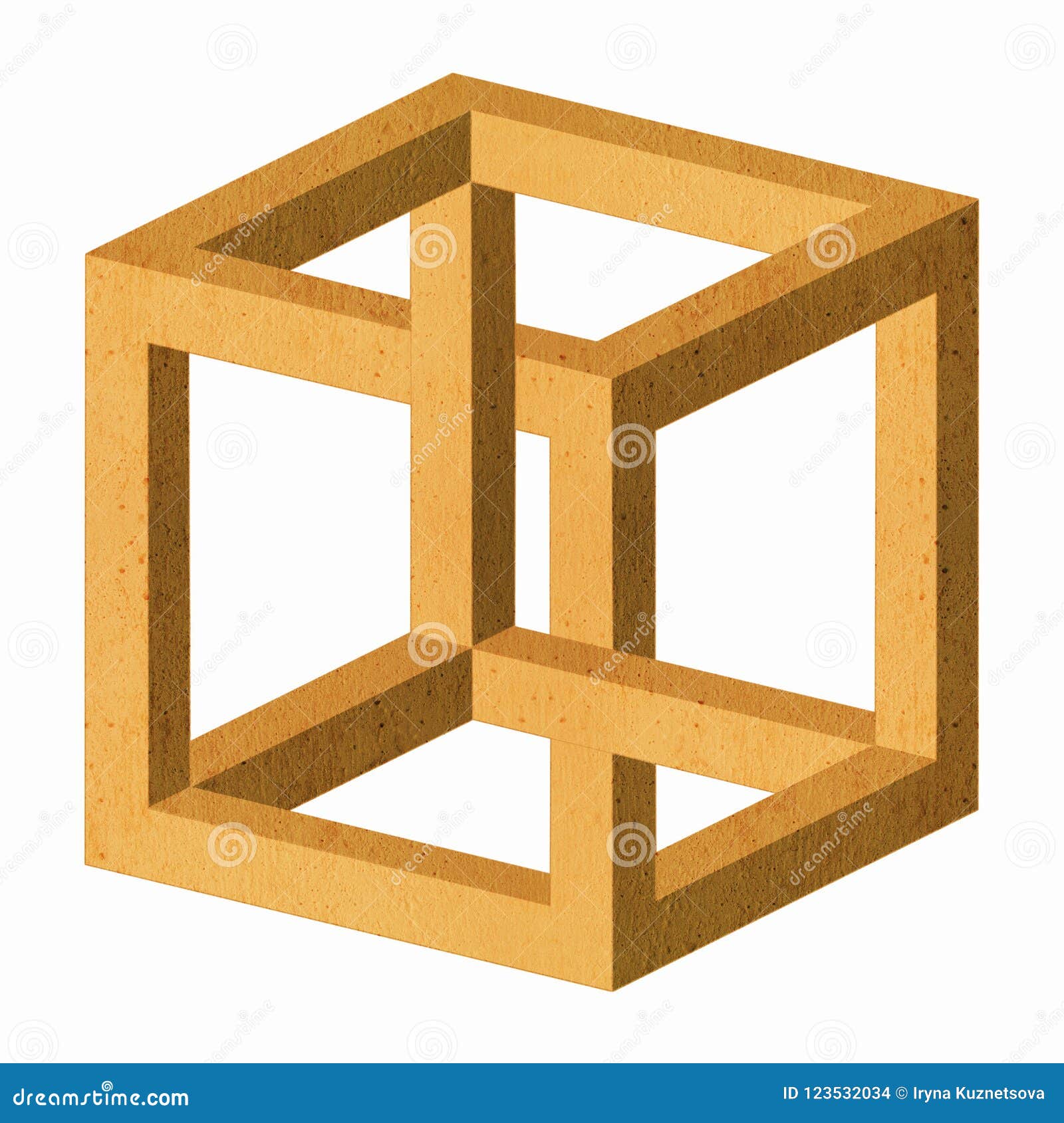 Impossible cube stock photo. Image of funny, visual - 123532034