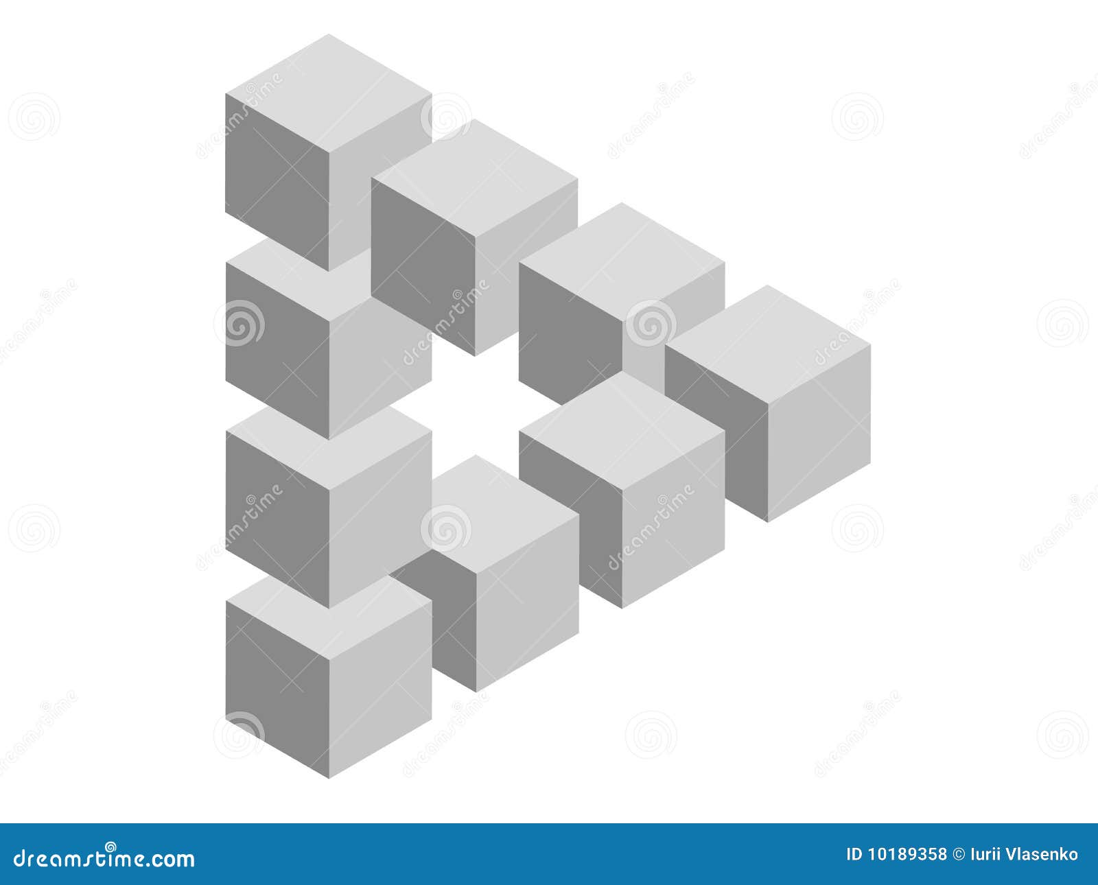 Impossible cubes stock illustration. Illustration of figure - 10189358