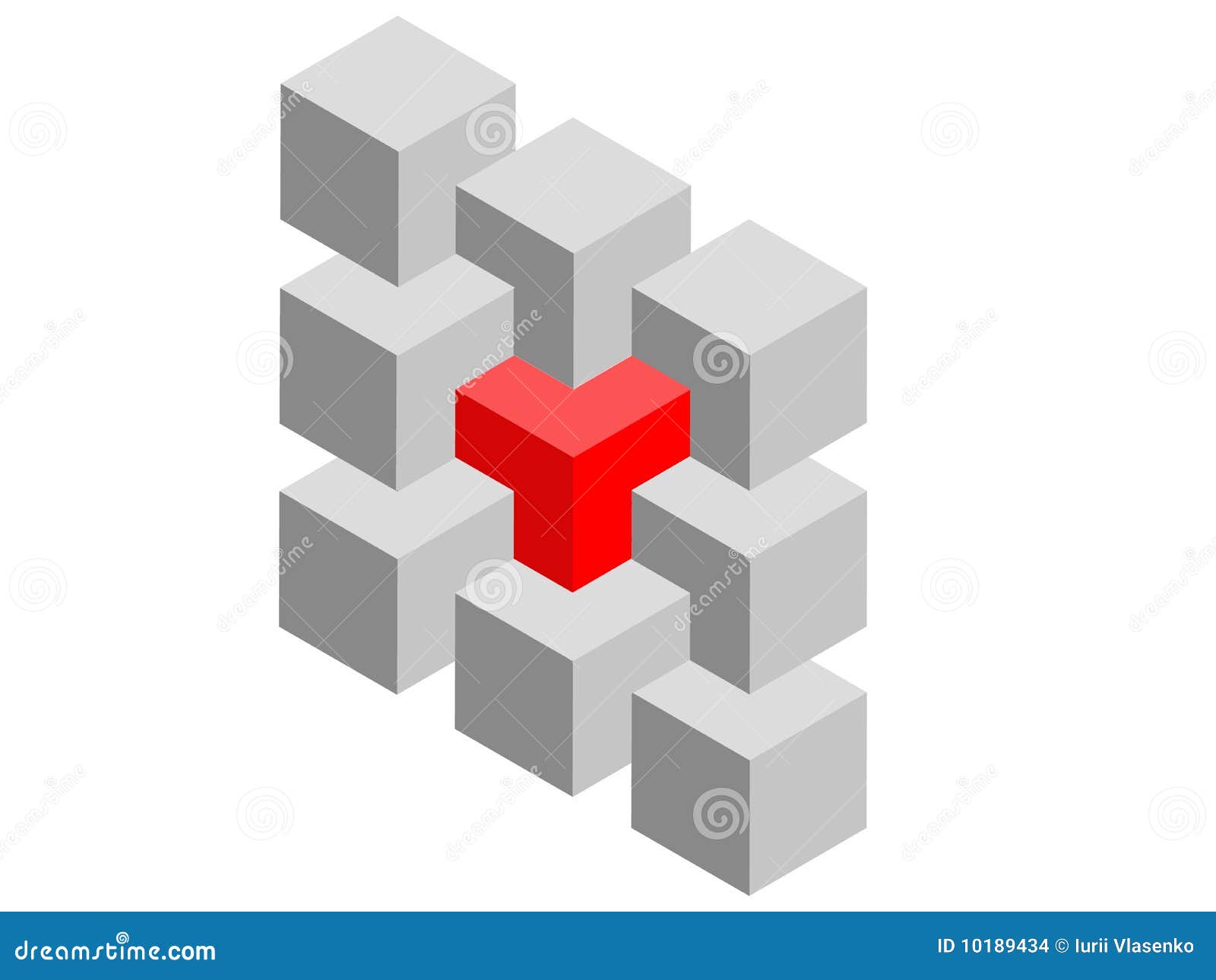 Impossible Cubes Logo. Geometric Shape Optical Illusion Cartoon Vector ...