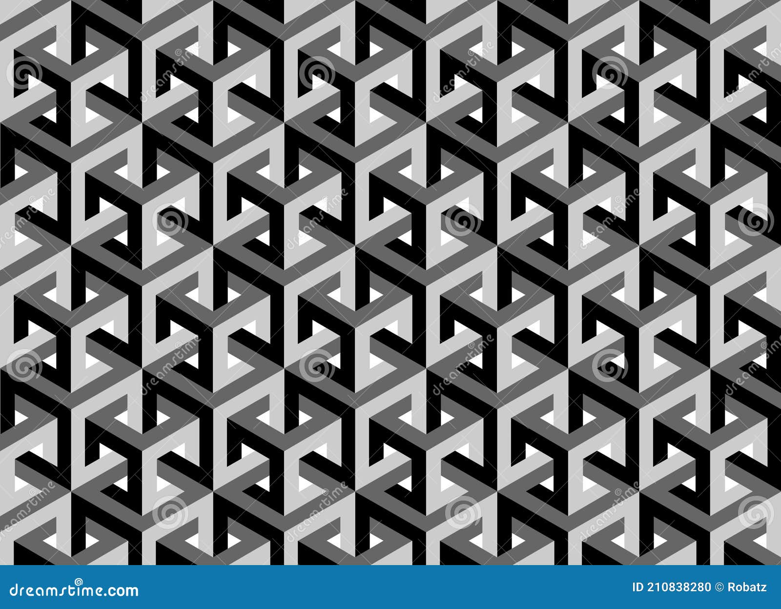 Impossible Cubes Pattern, Isometric Background, 3d Vector Cubes Texture ...