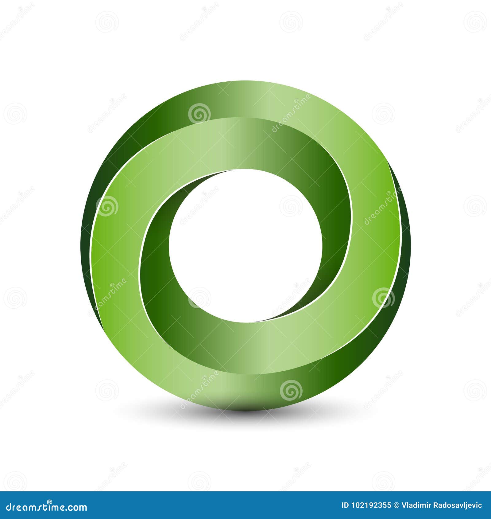 Impossible 3D Circle Object For Logo Template Cartoon Vector ...