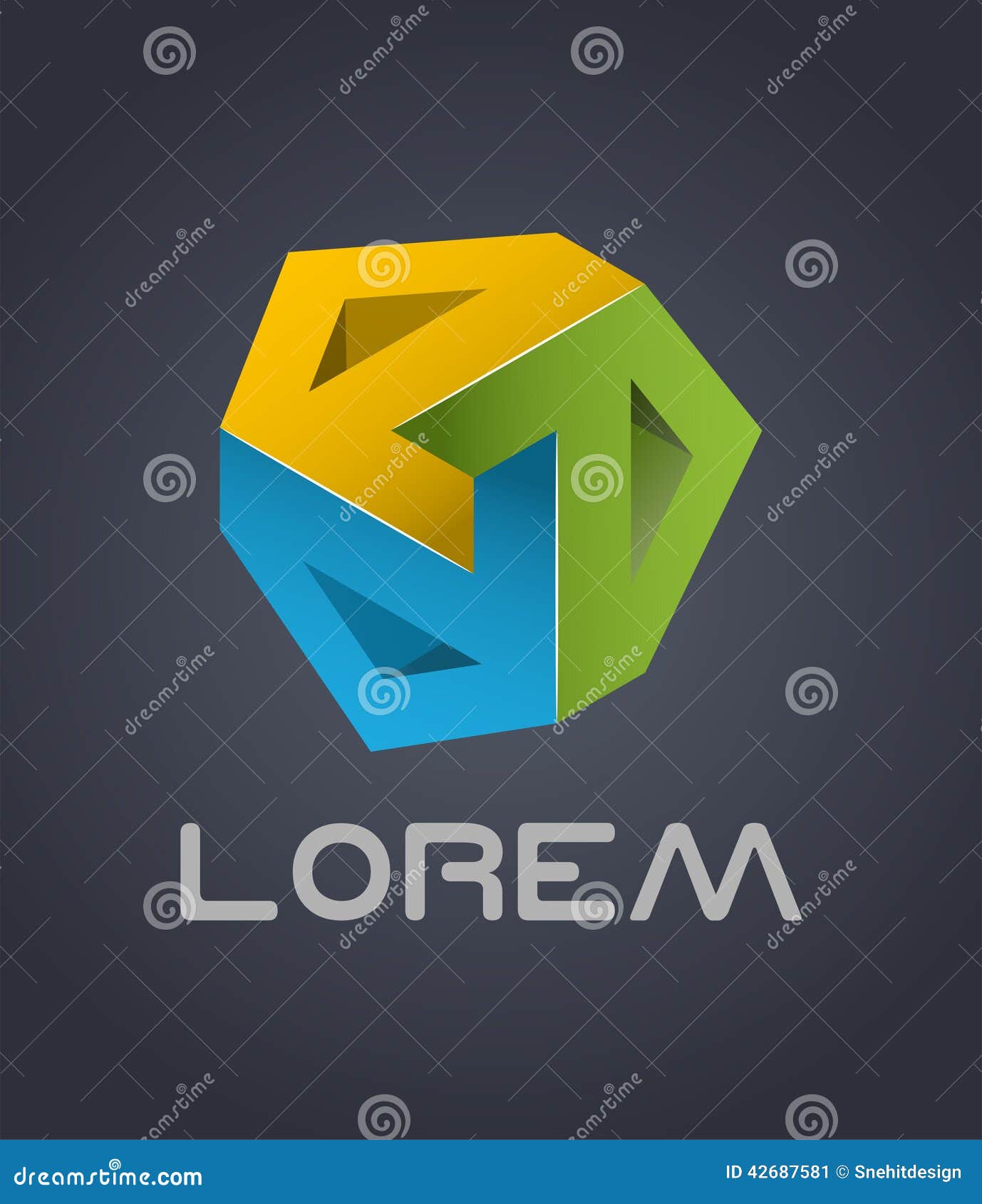 Impossible design element stock vector. Illustration of blue - 42687581