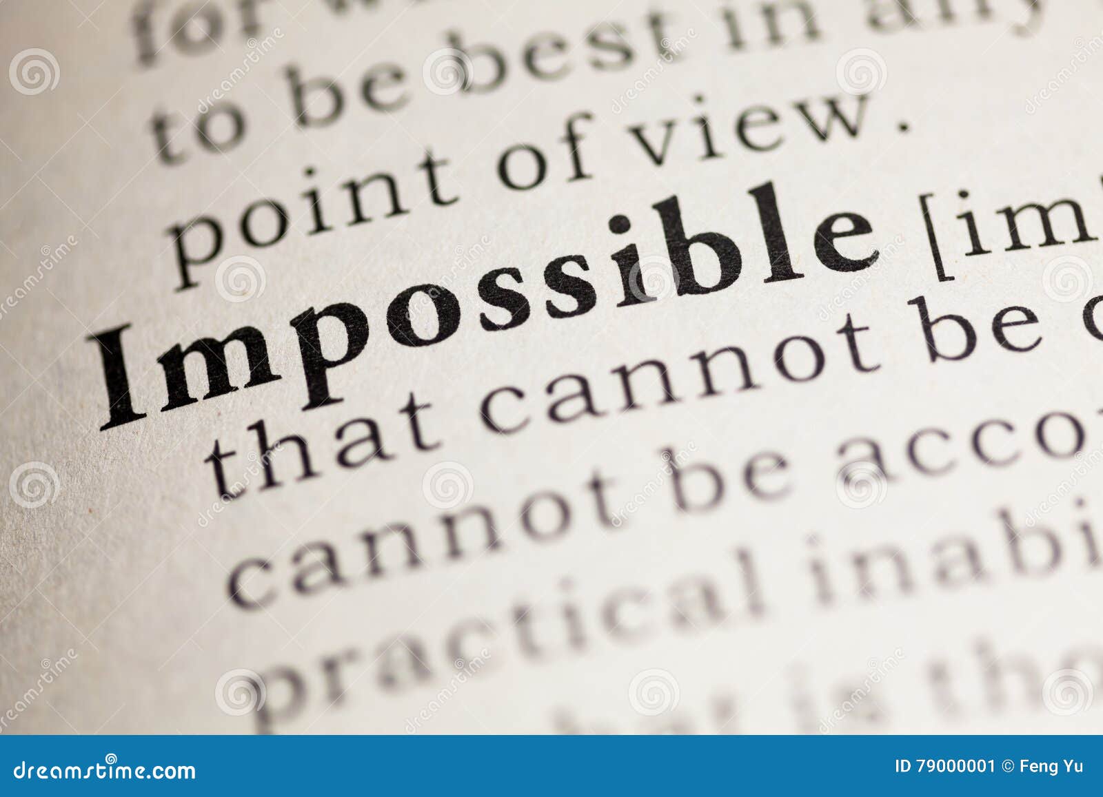 Impossible stock image. Image of definition, text, macro - 79000001