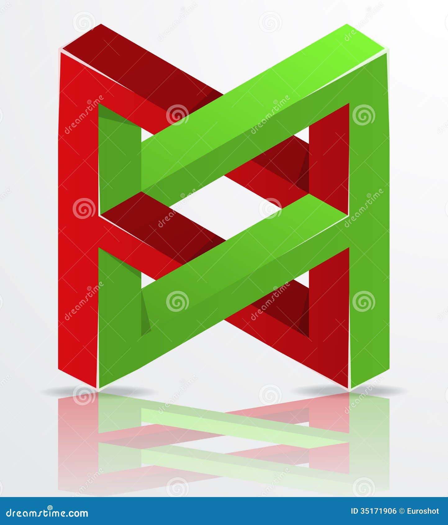 Impossible Figure Icon Sign, Abstract Vector Illustration. Royalty Free ...