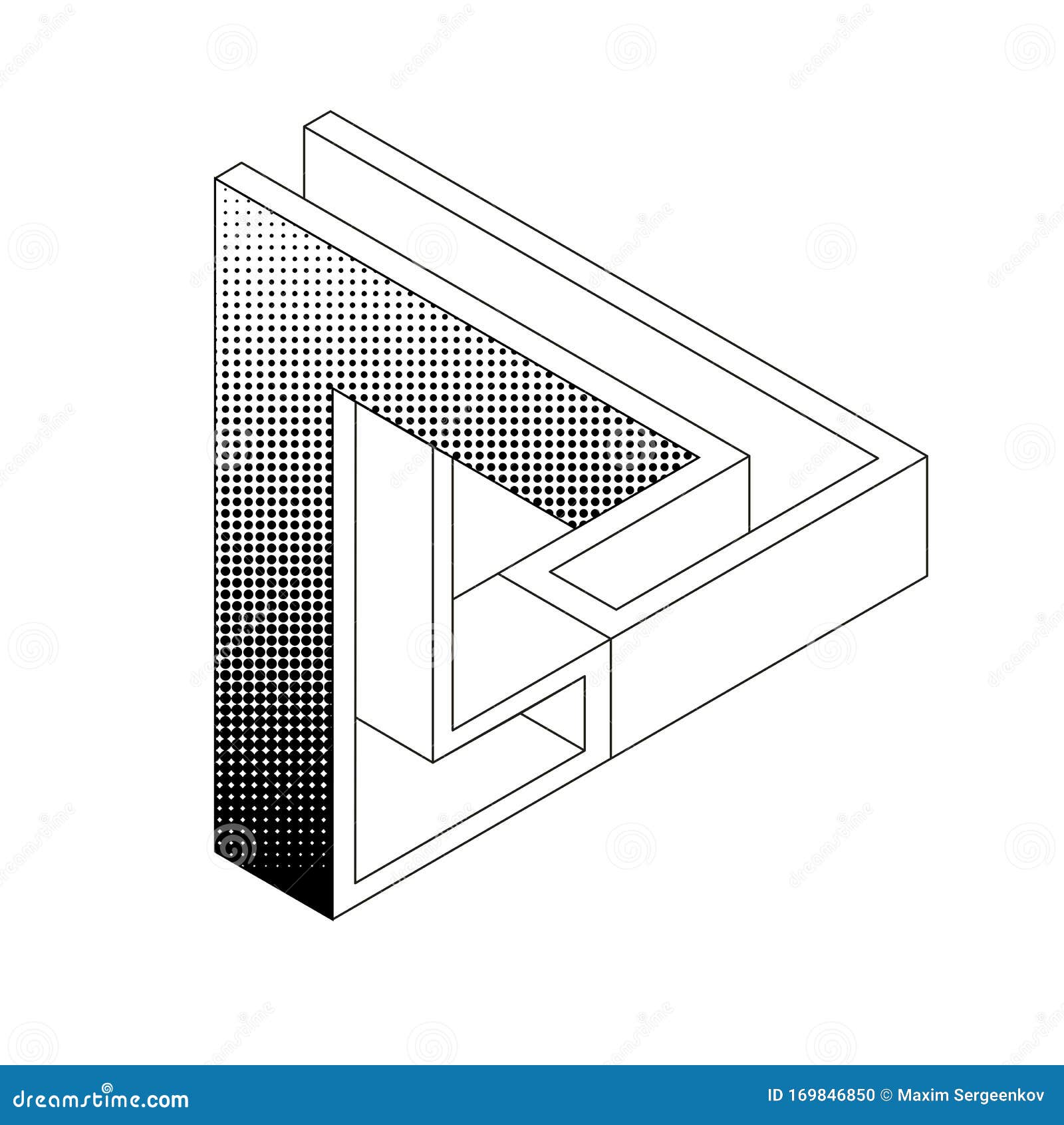 Impossible figure stock vector. Illustration of icon - 169846850