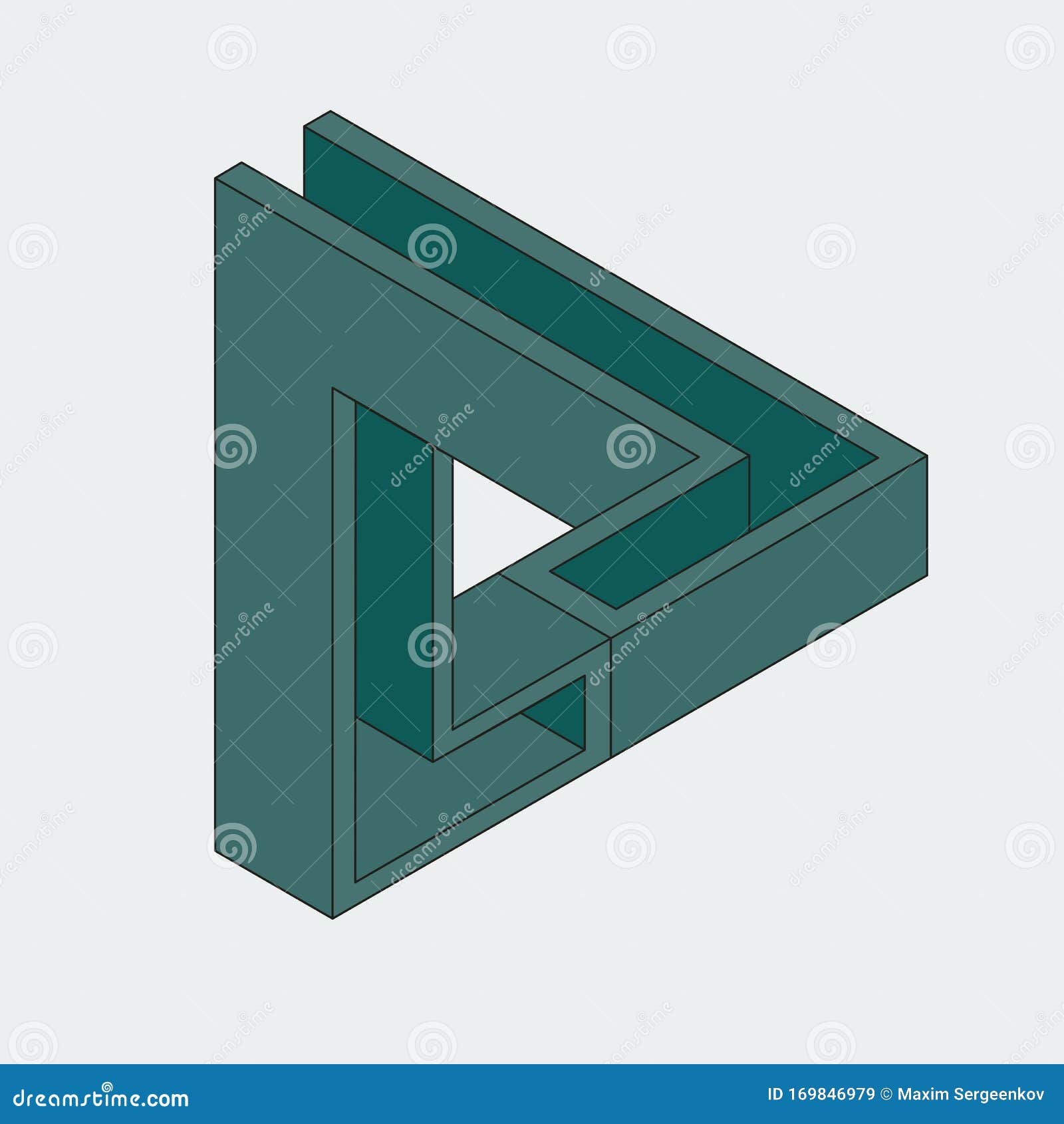 Impossible figure stock vector. Illustration of idea - 169846979