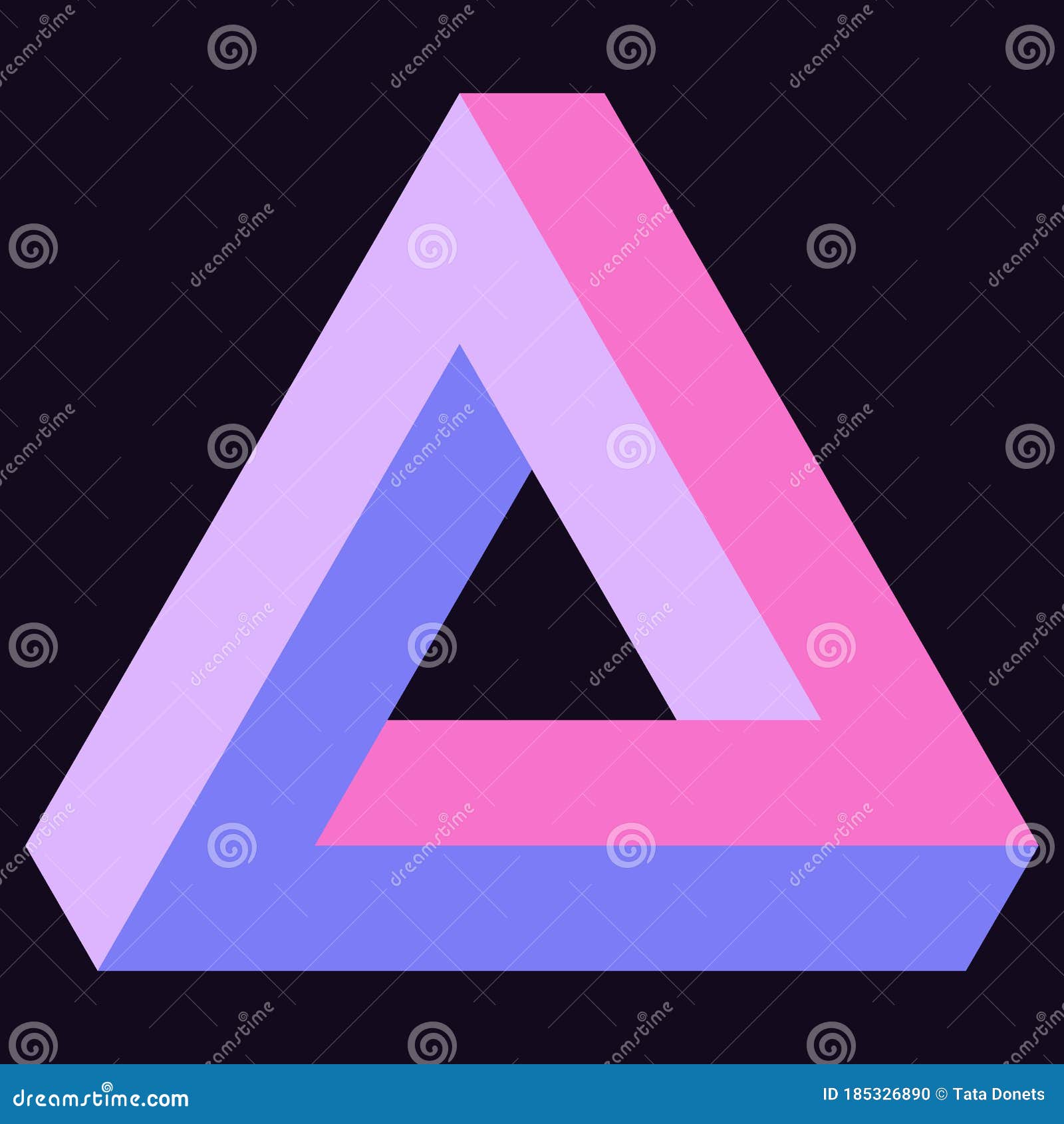 Impossible Forever Infinity Triangle Icon. Stock Vector - Illustration ...
