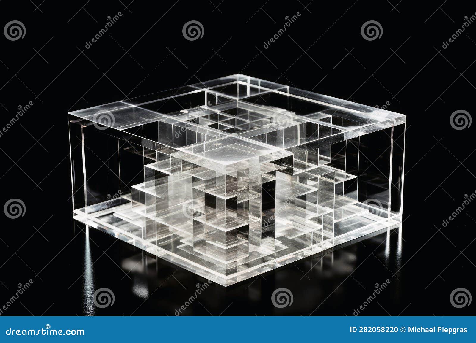 An Impossible Geometric Puzzle Made of Glass Created with Generative AI ...