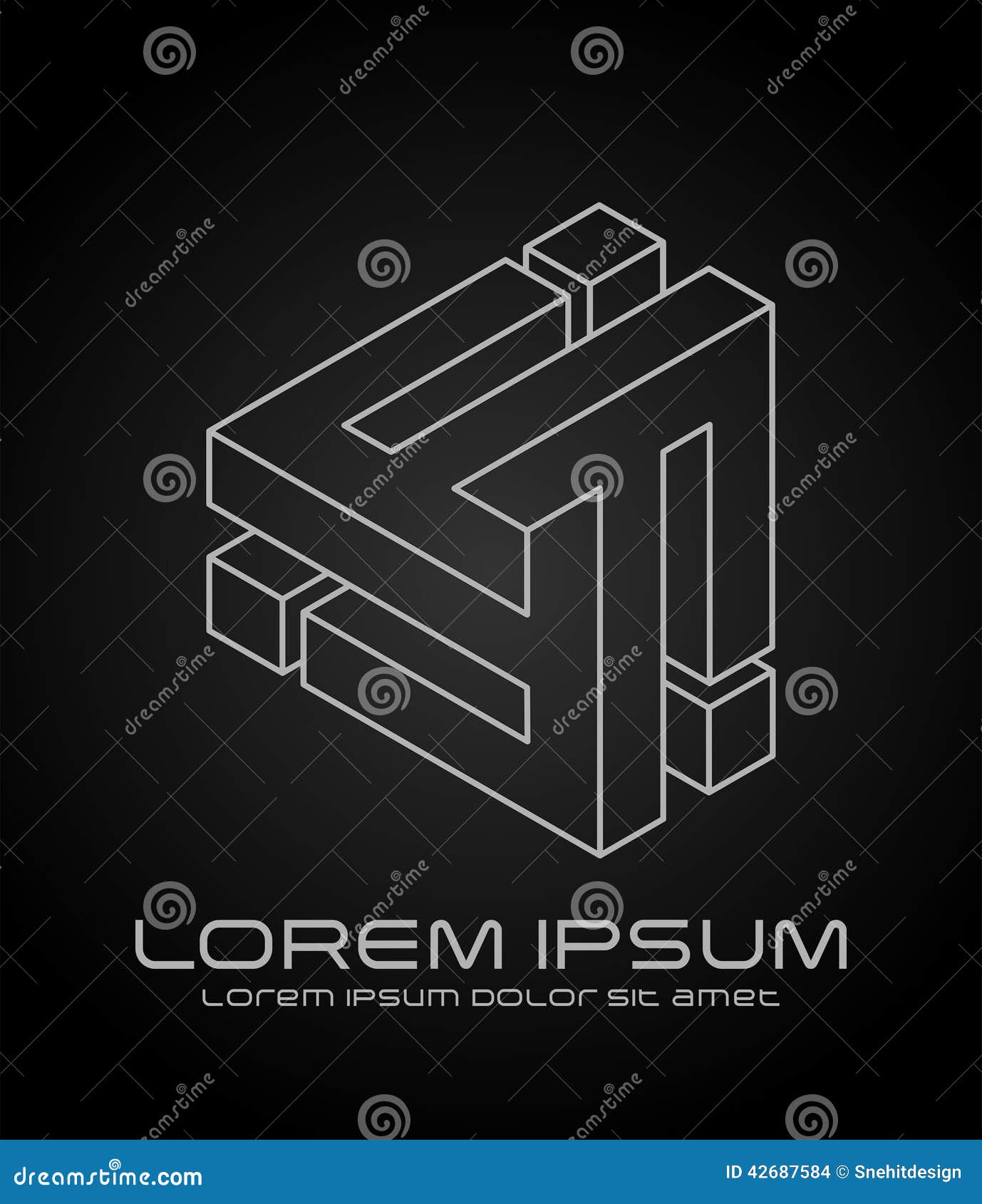 Impossible Geometric Shapes. Paradox Geometry Line Figures, Unexpanded ...