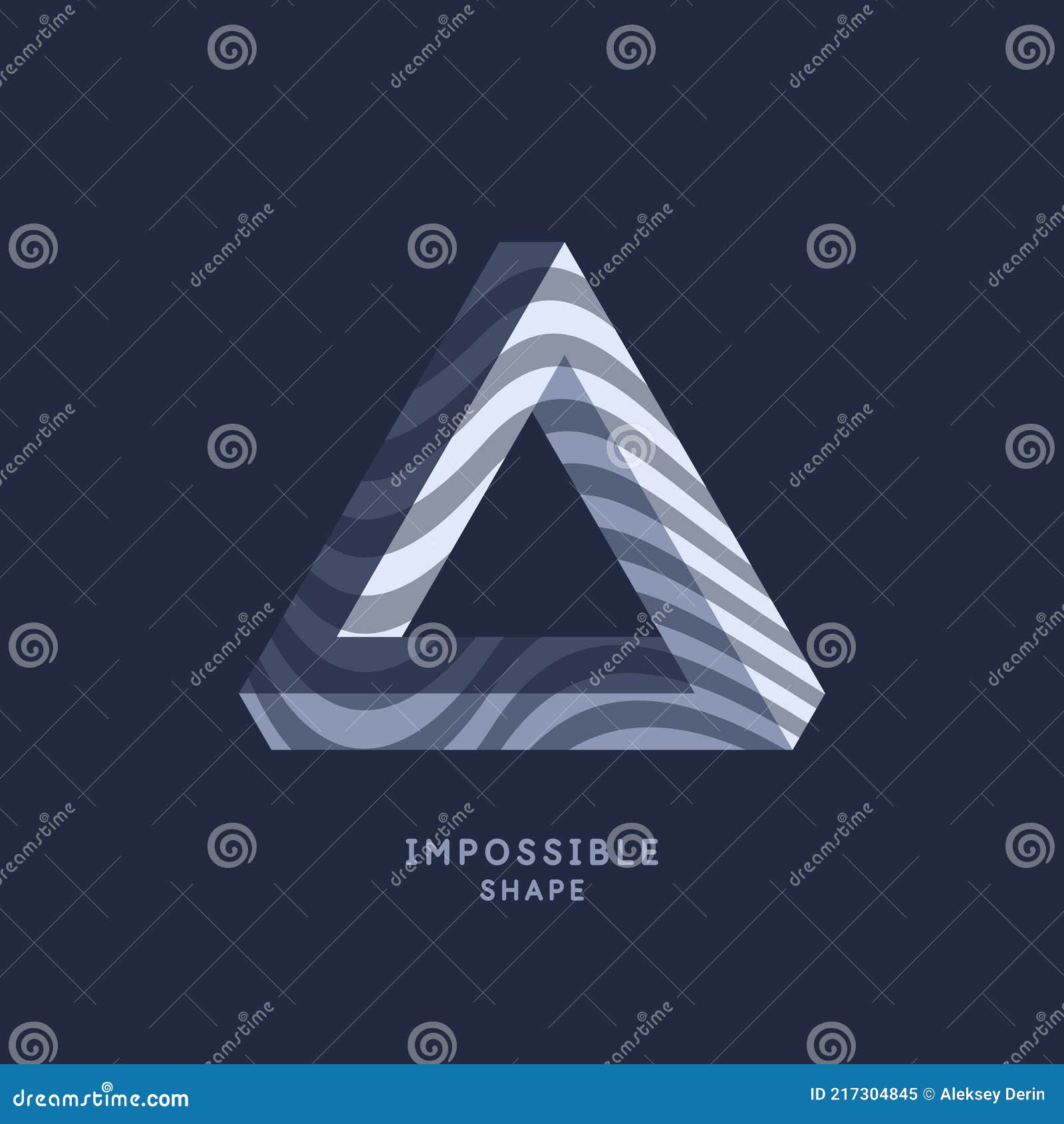 Impossible Geometric Shape. the Penrose Triangle. Isolated 3d Shape. a ...