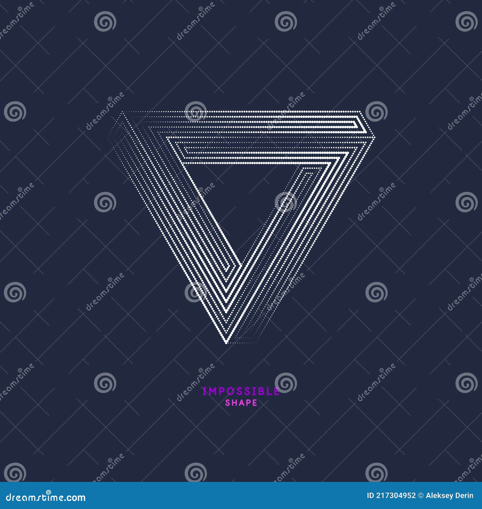 Impossible Geometric Shapes. Paradox Geometry Line Figures, Unexpanded ...