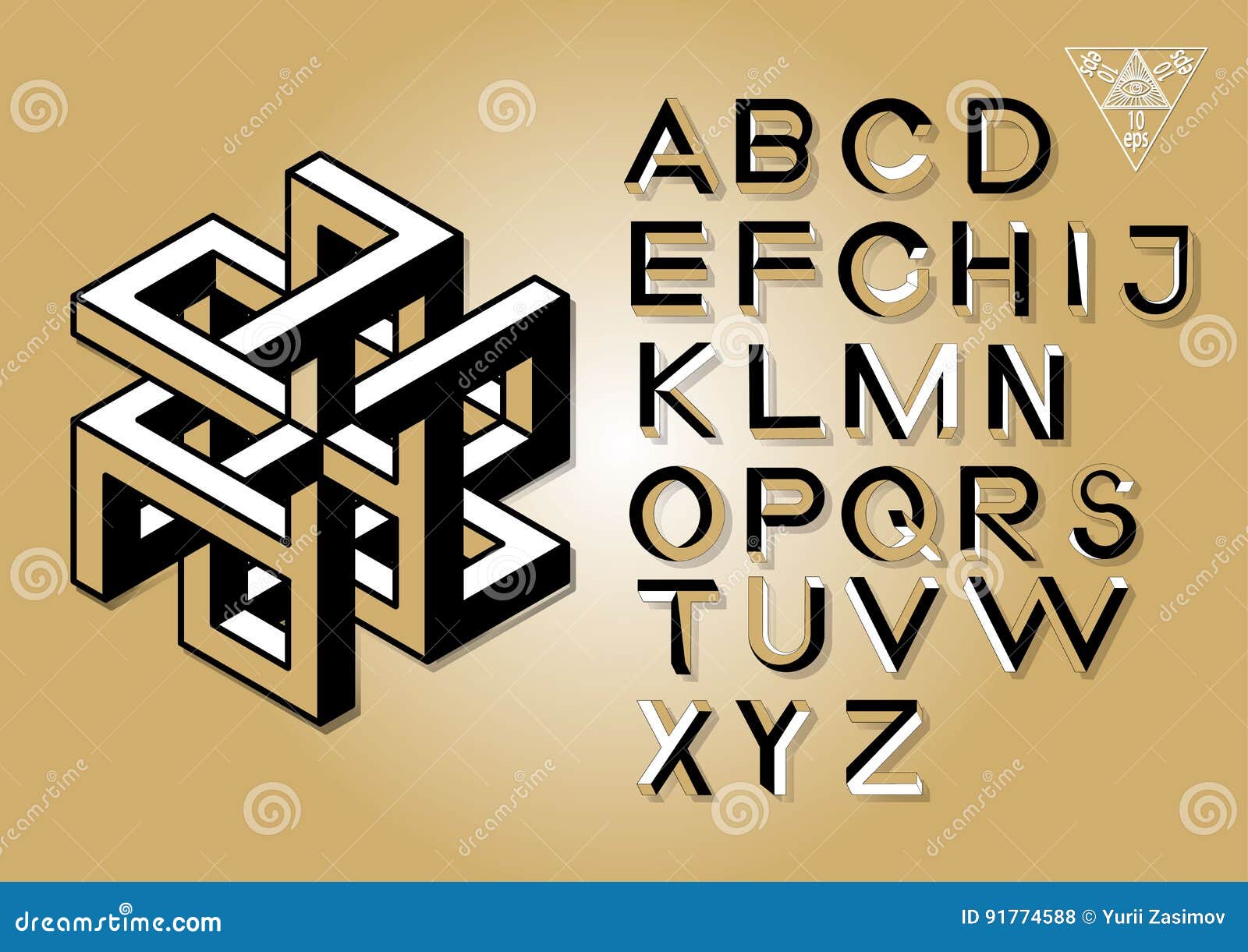 Impossible Geometry. Optical Illusion Cartoon Vector | CartoonDealer ...