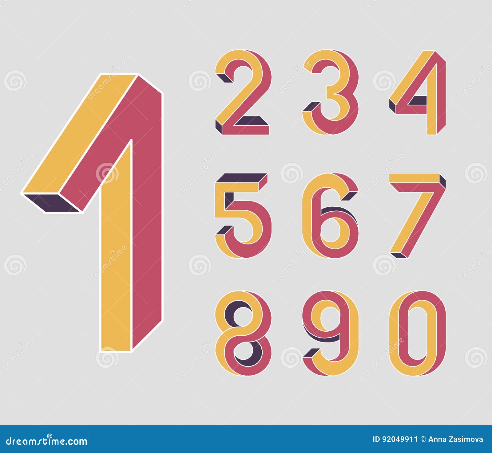 Impossible Geometry Numbers Stock Vector - Illustration of numeric ...